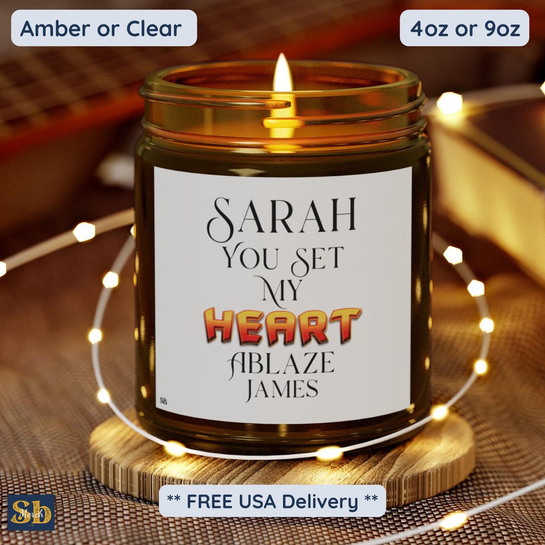 Personalized Couple Candle Custom Gifts for Couple Home Decor Unique ...