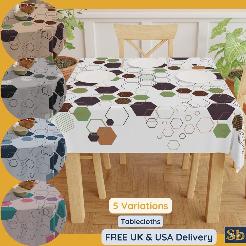 Modern Tablecloth - Etsy