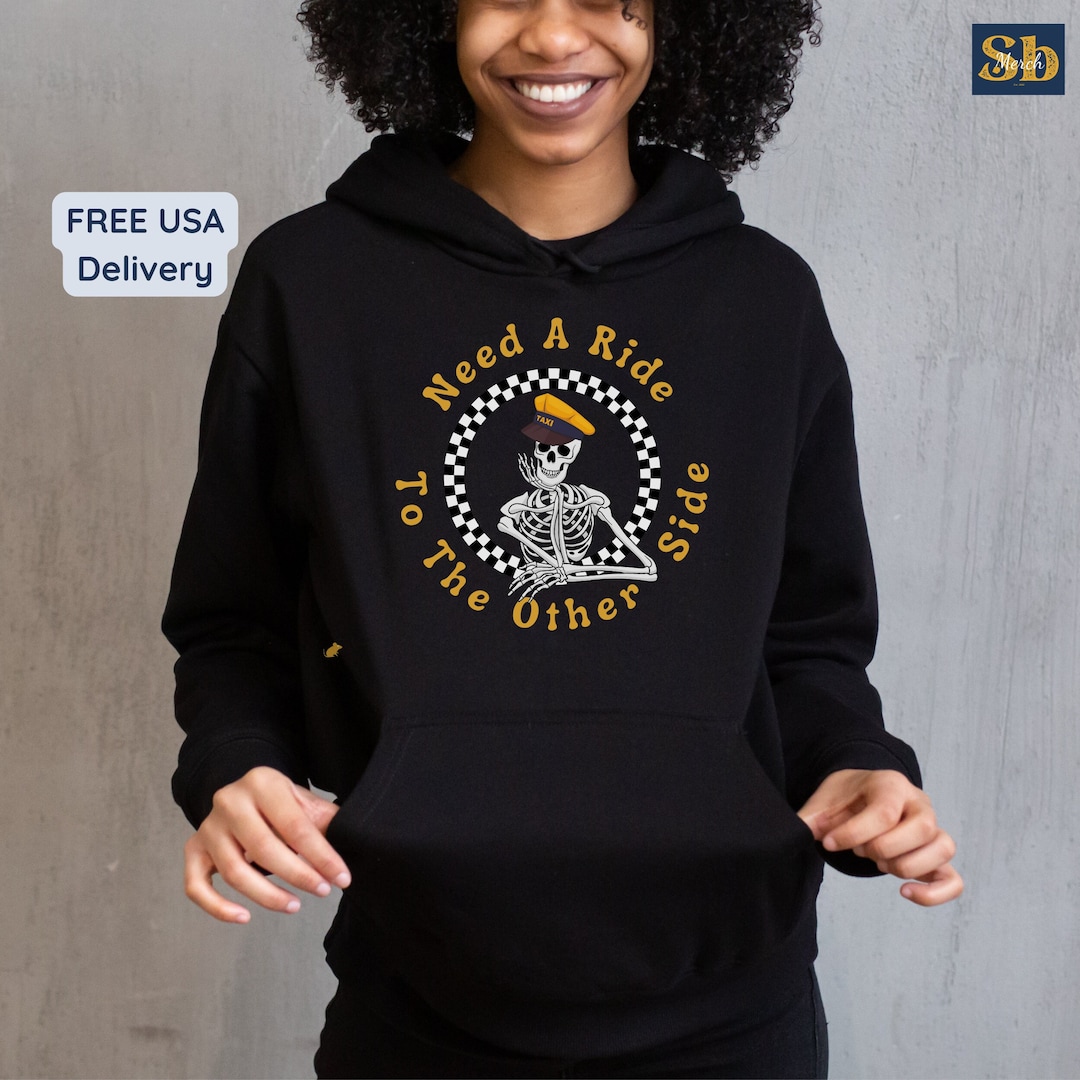 Taxi Driver Funny Skeleton Hoodie With Quote Halloween Skeleton Torso ...