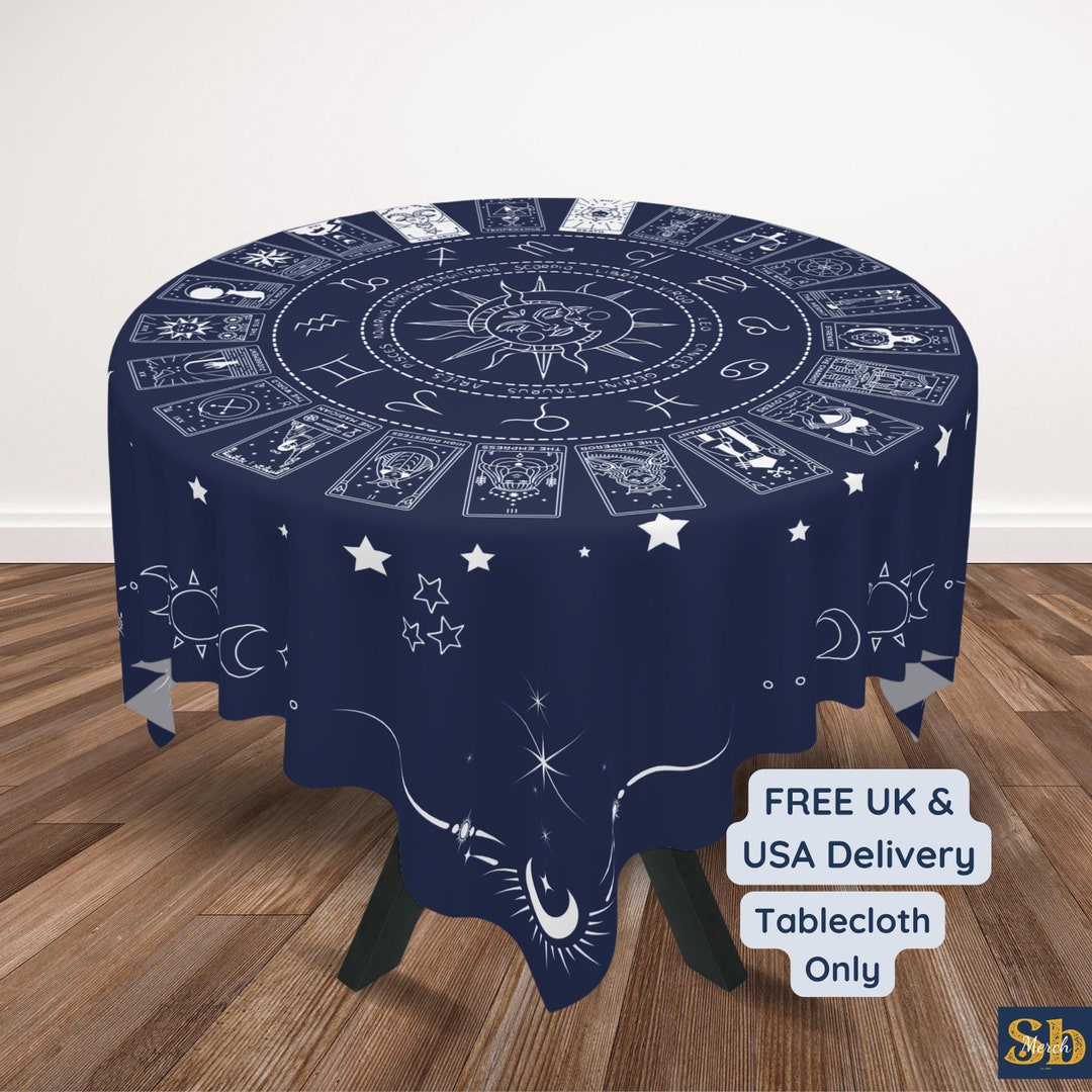 Altar Cloth Tarot Blue Tarot Tablecloth Home Altar Cloth Celestial Gift ...