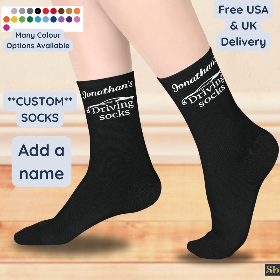 Racecar Socks Personalized Socks With Name Custom Socks Car Guy Present ...