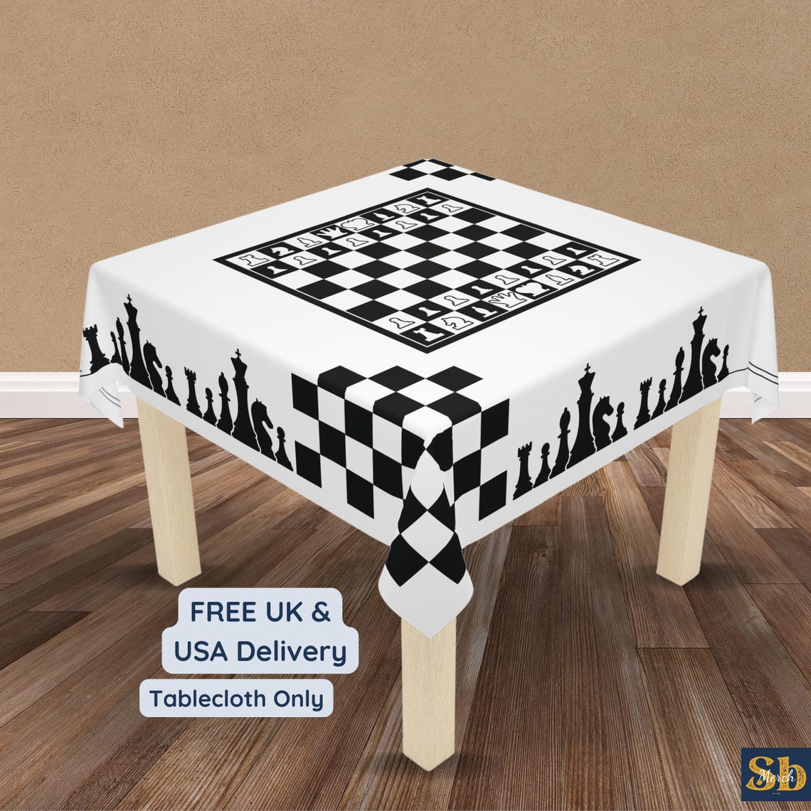 Chess Decor Table Cloth for Chess Lover Gift Chess Player Gift Chess ...