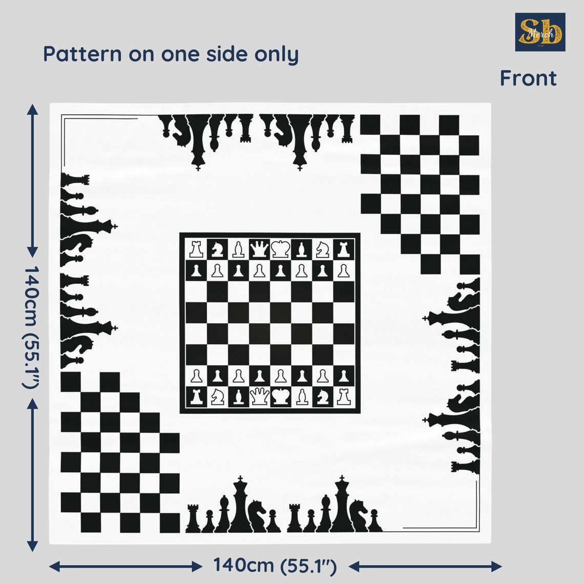 Chess Decor Table Cloth for Chess Lover Gift Chess Player Gift Chess ...