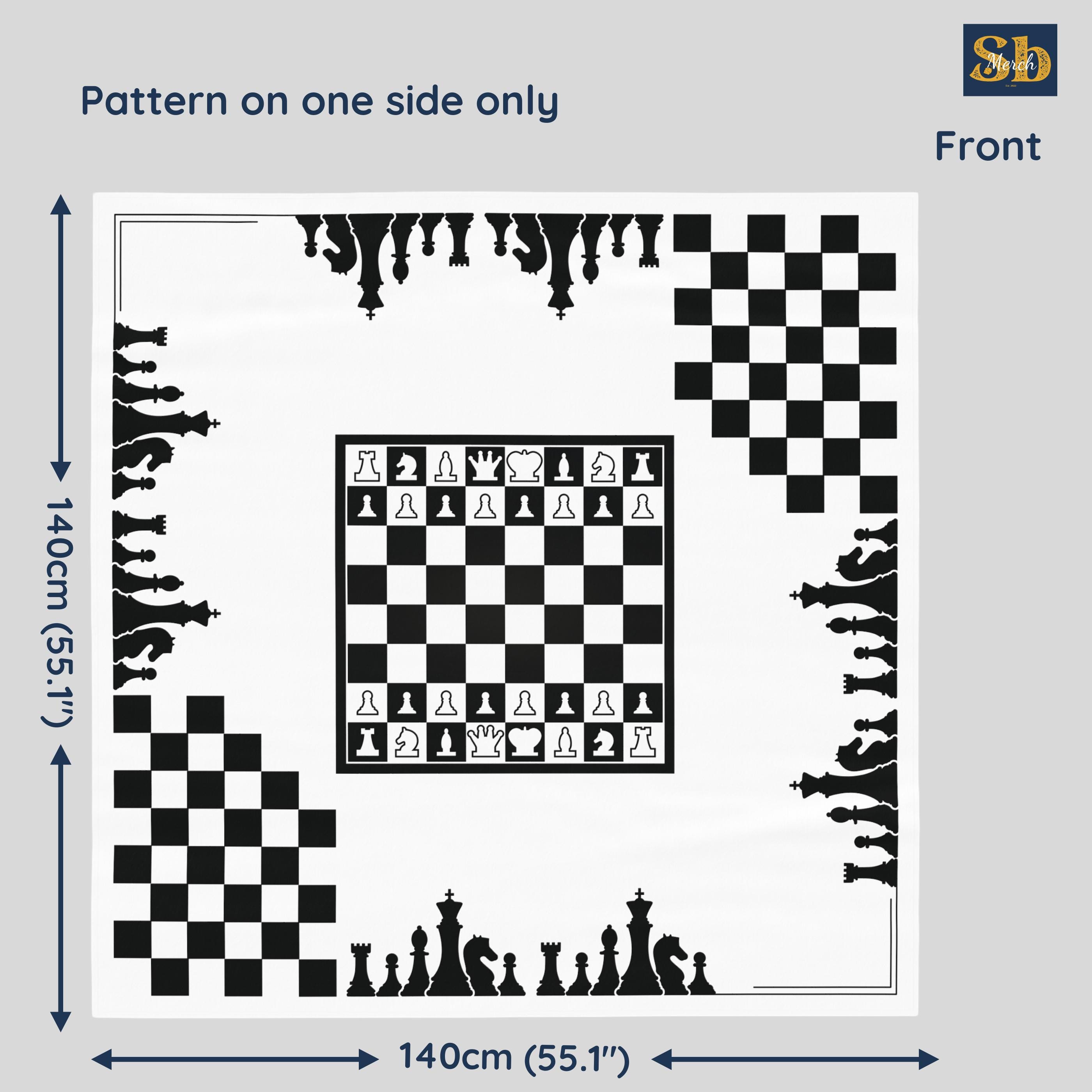 Chess Decor Table Cloth for Chess Lover Gift Chess Player Gift Chess ...