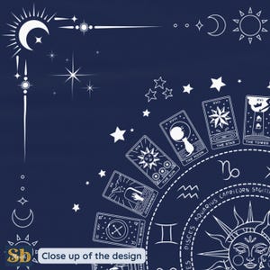 Altar Cloth Tarot Blue Tarot Tablecloth Home Altar Cloth Celestial Gift ...