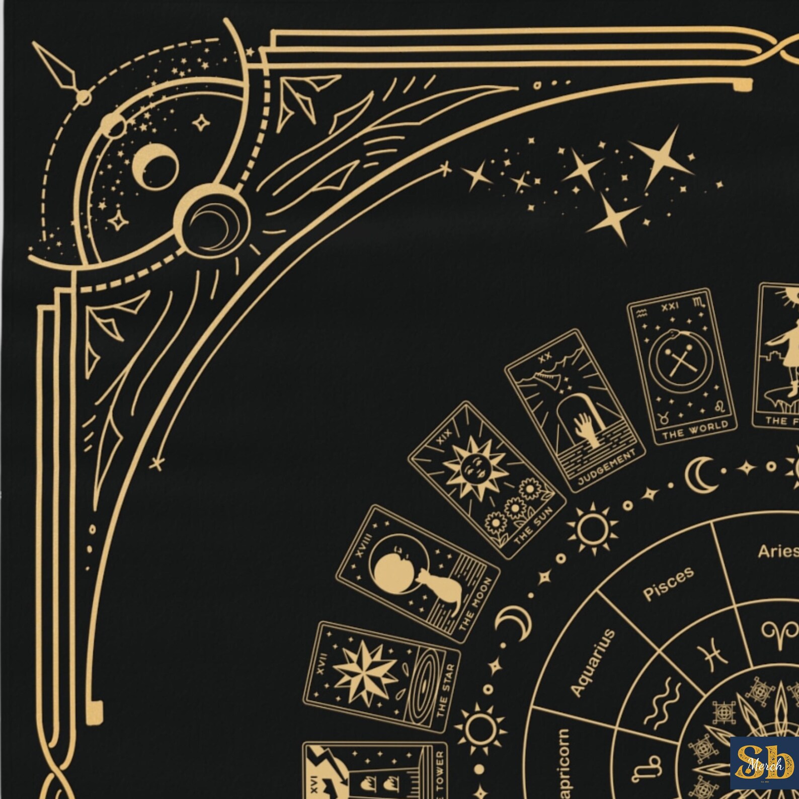 Tablecloth Tarot Home Decor Boho Dining Decor Tarot Lover Gift Tarot ...