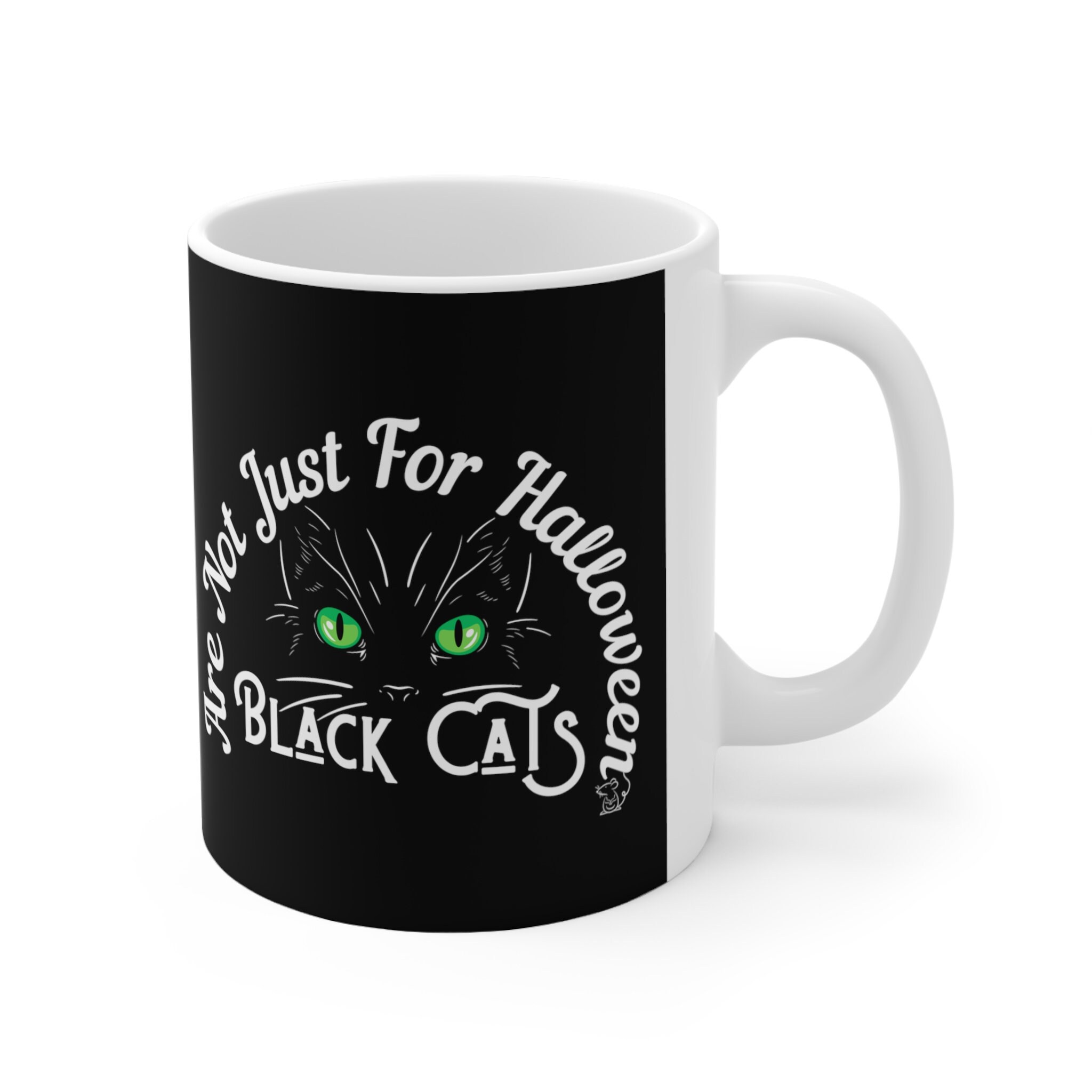 Halloween Black Cat Mug Cute Furbaby Spooky Feline Fun Cat - Etsy
