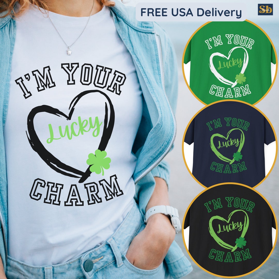 St Patricks Day Shirt Lucky Charm Tshirt Heart Shamrock Shirt Gift for ...