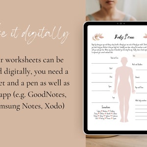 Mindfulness Meditation Worksheet, Body Scan, Develop Self-awareness ...