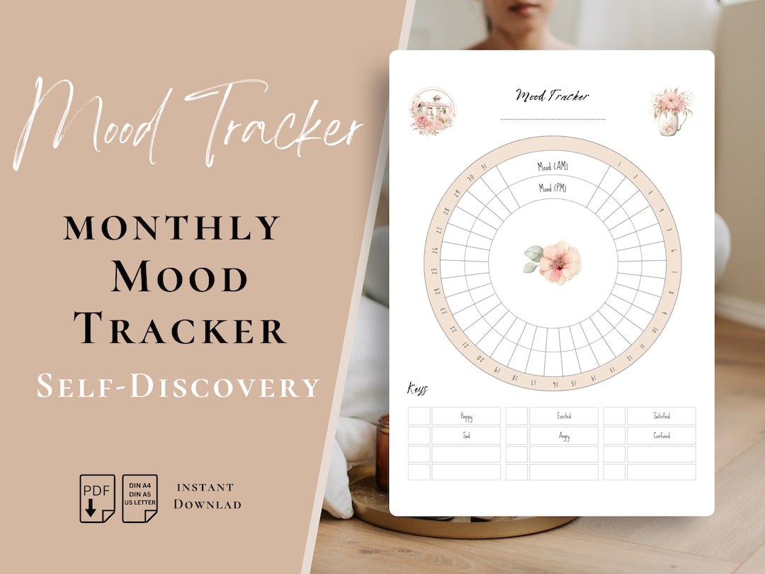 Cultivate Mindfulness, Mood Tracker, Worksheet for Daily Mood Tracking ...