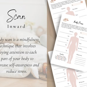 Mindfulness Meditation Worksheet, Body Scan, Develop Self-awareness ...
