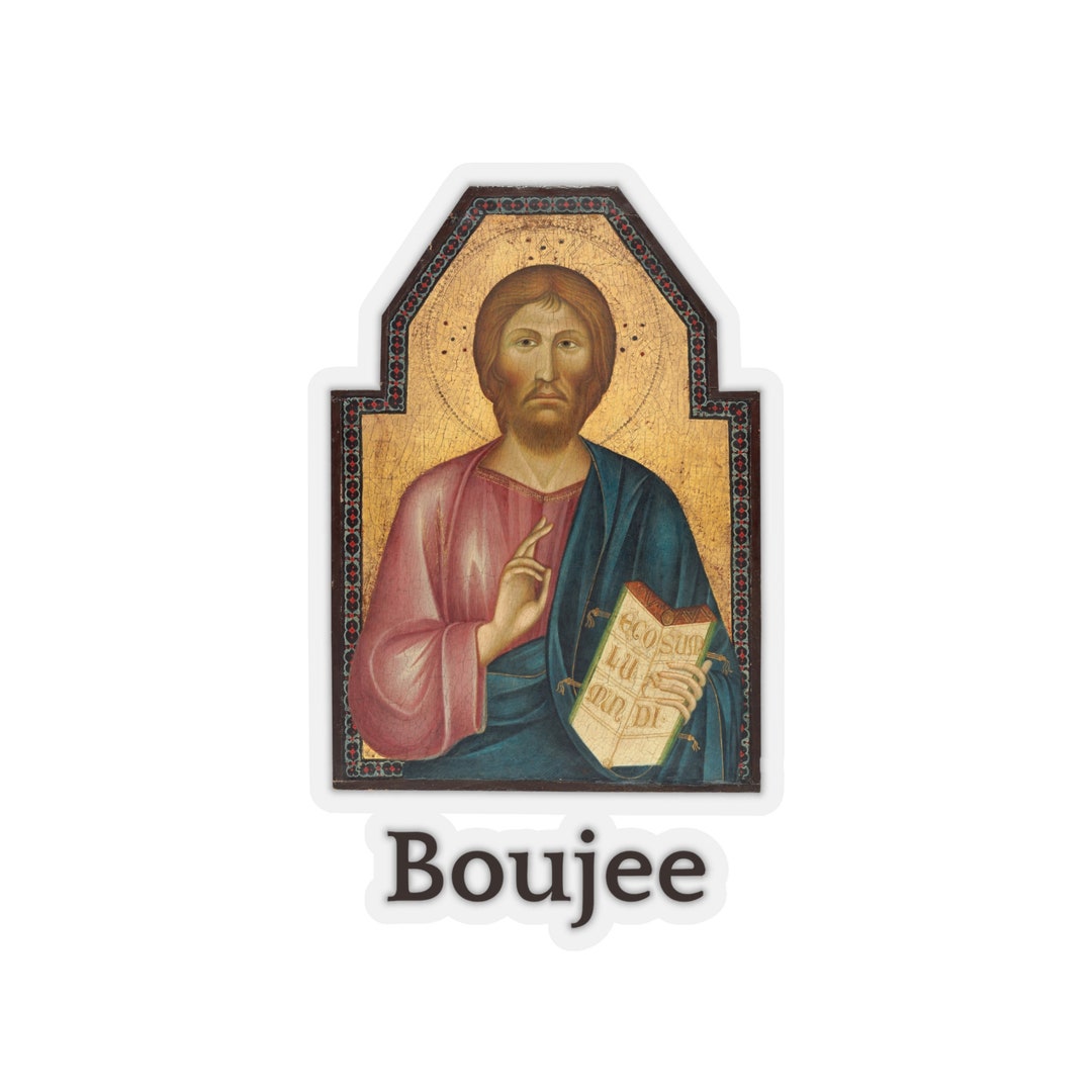 Boujee Jesus Sticker Classic Art Meme Sticker - Etsy