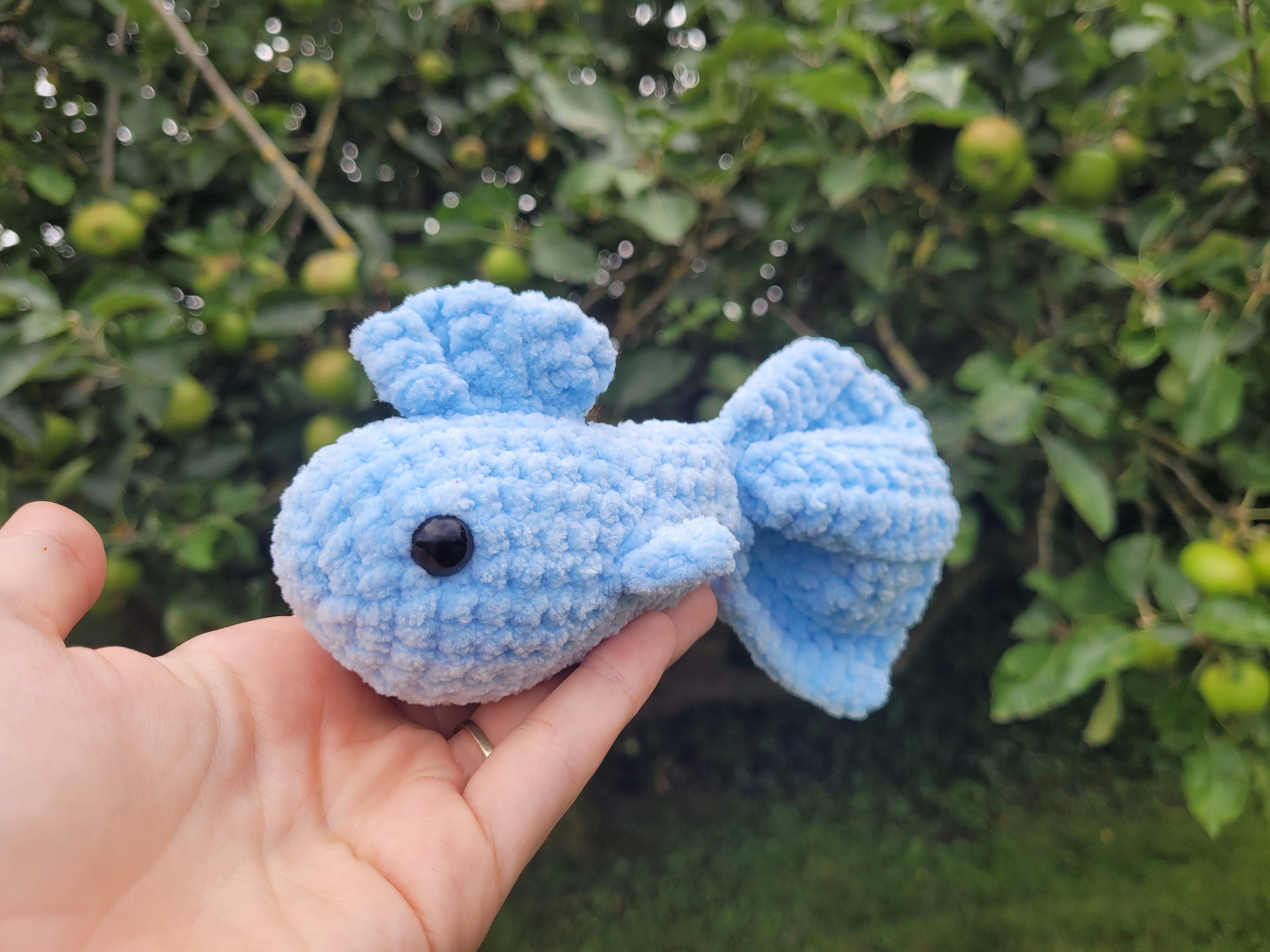 Plush Amigurumi Fish Crochet Birthday Gift Koi Betta Fish Cuddly Soft ...