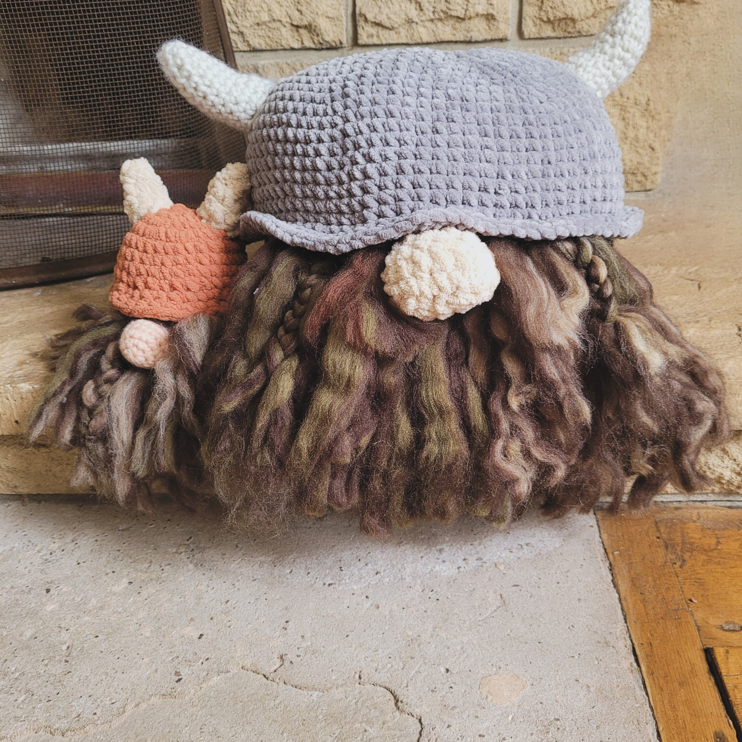 Viking Hear Gnome Crochet Multiple Sizes Plush Doorstop Keychain Toy ...