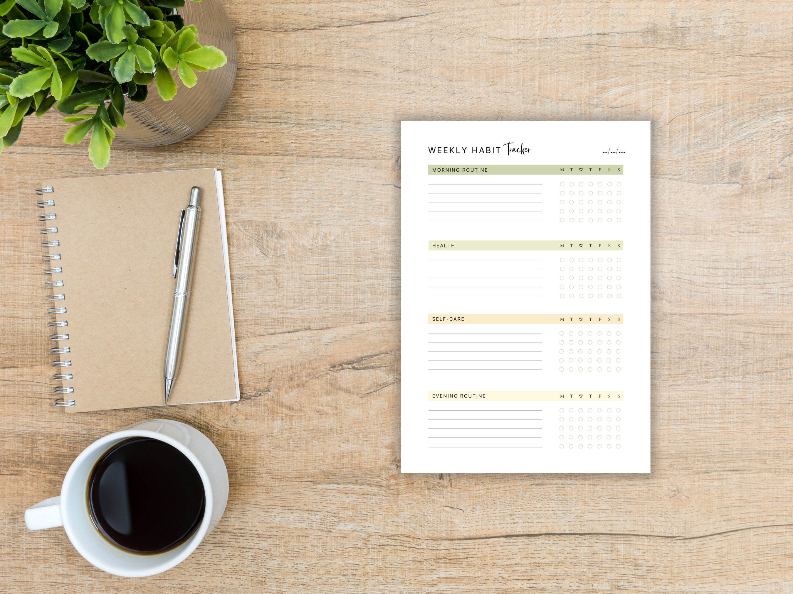 HABIT TRACKER Habit Tracker Printable Weekly Habit Tracker Mental ...