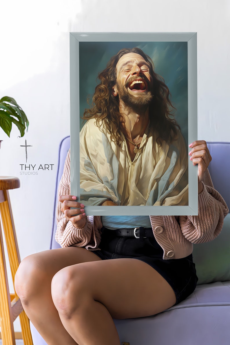 Jesus Laughing, Jesus Smiling Painting, Religious Pictures of Jesus ...