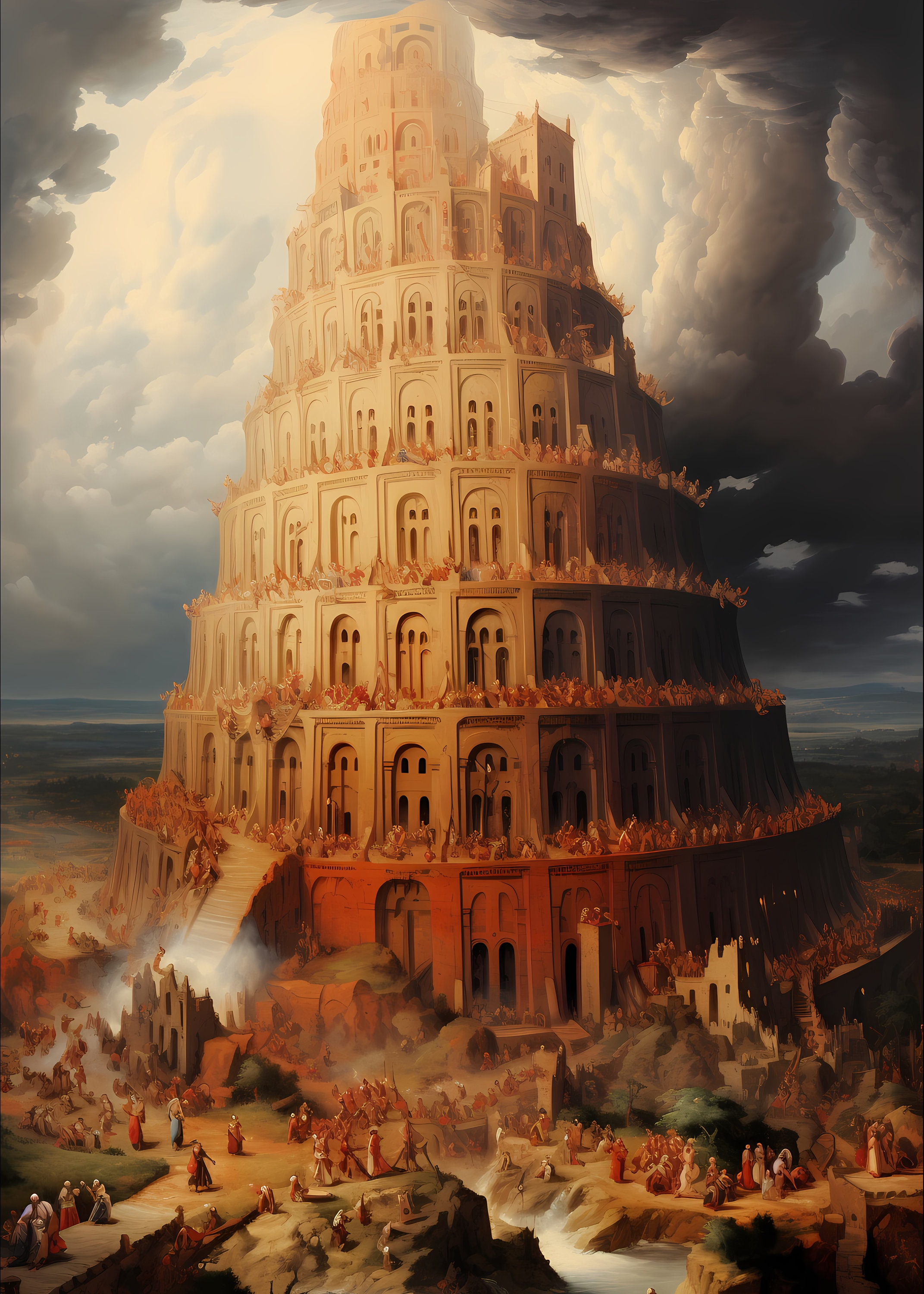 Tower of Babel Painting Tower of Babel Art Tower of Babel - Etsy