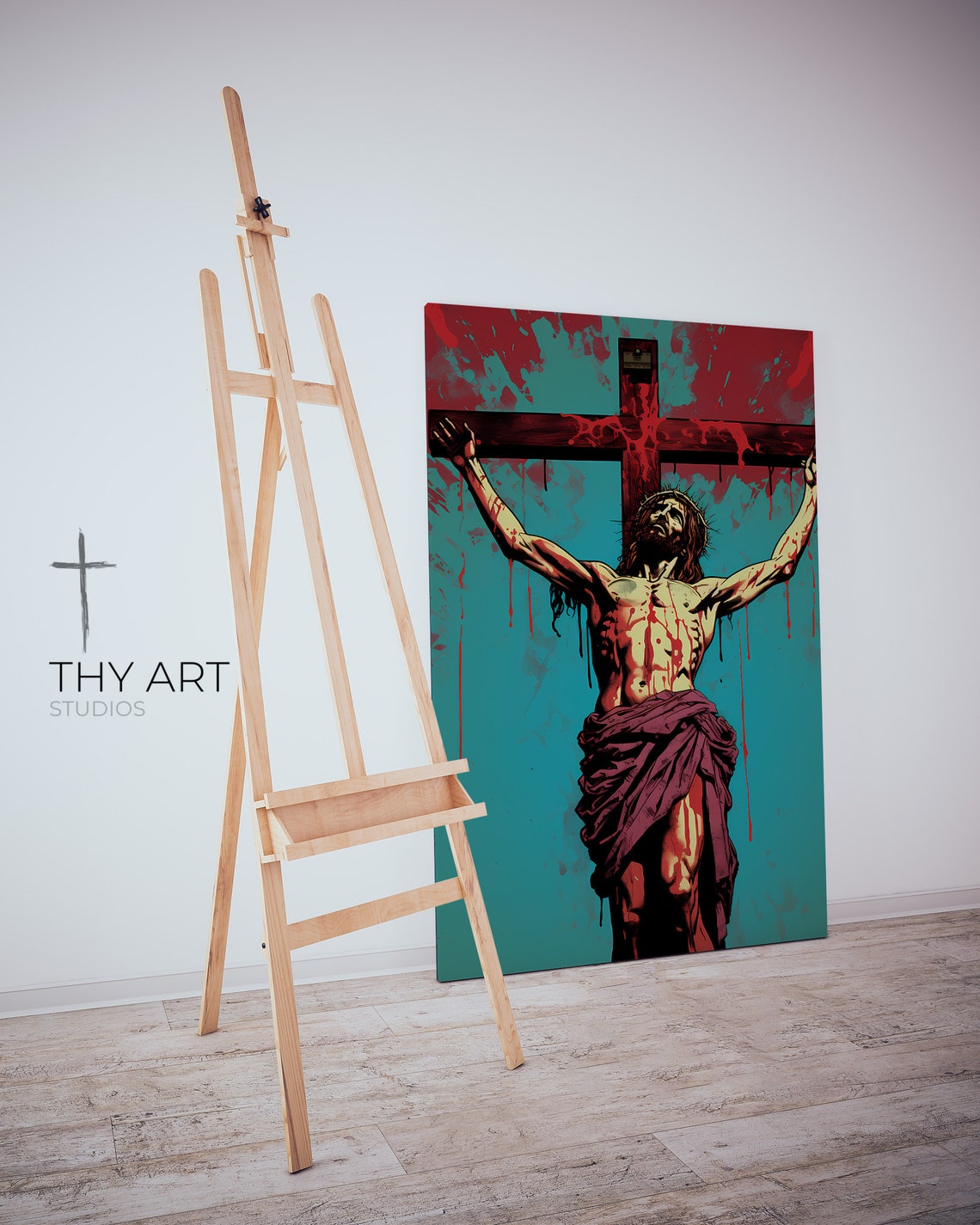 Jesus Crucified on the Cross, Pop Art, Jesus Christ Crucifixion Image ...