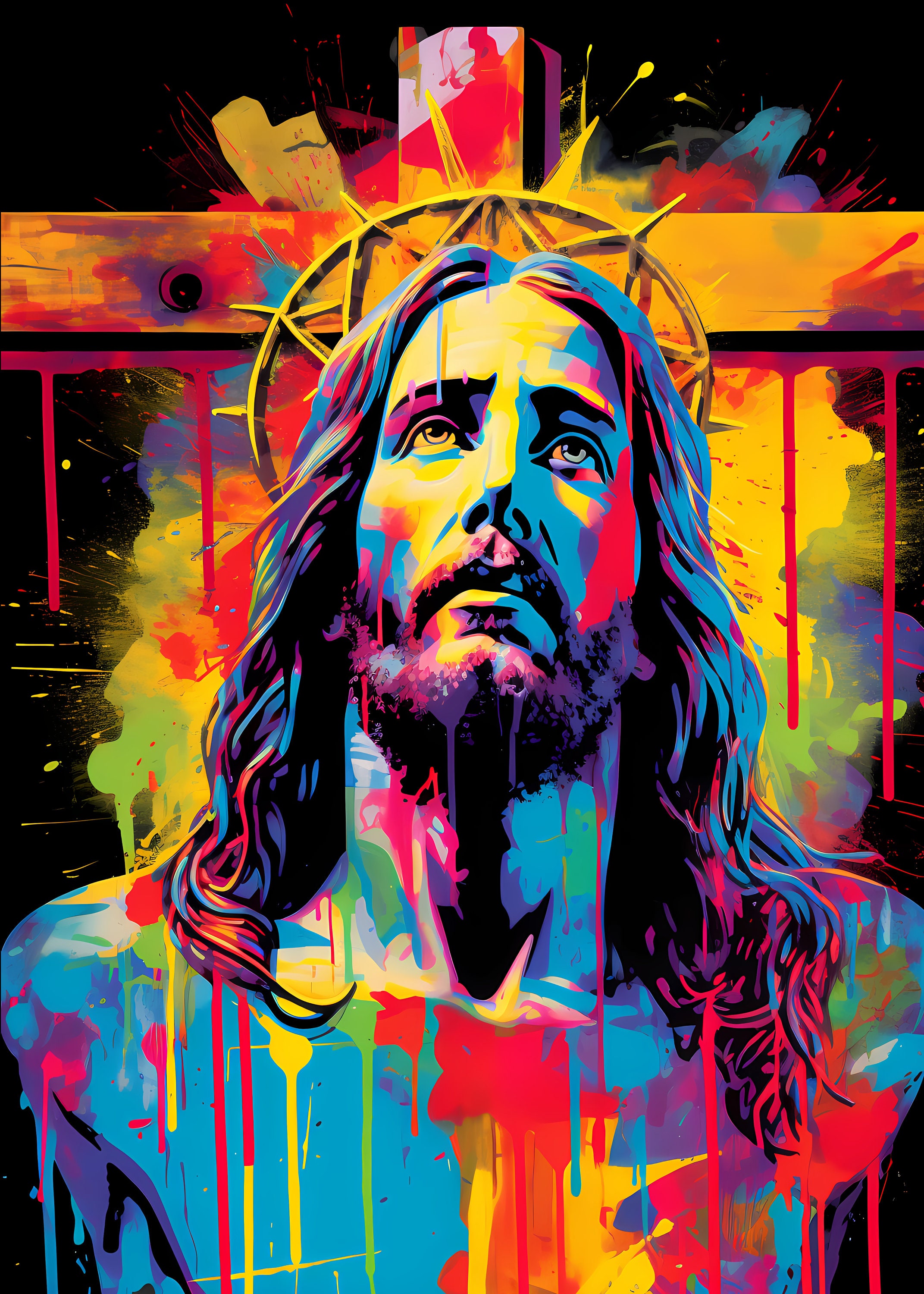 Paintings of Christ Pop Art Style Christian Art Print - Etsy