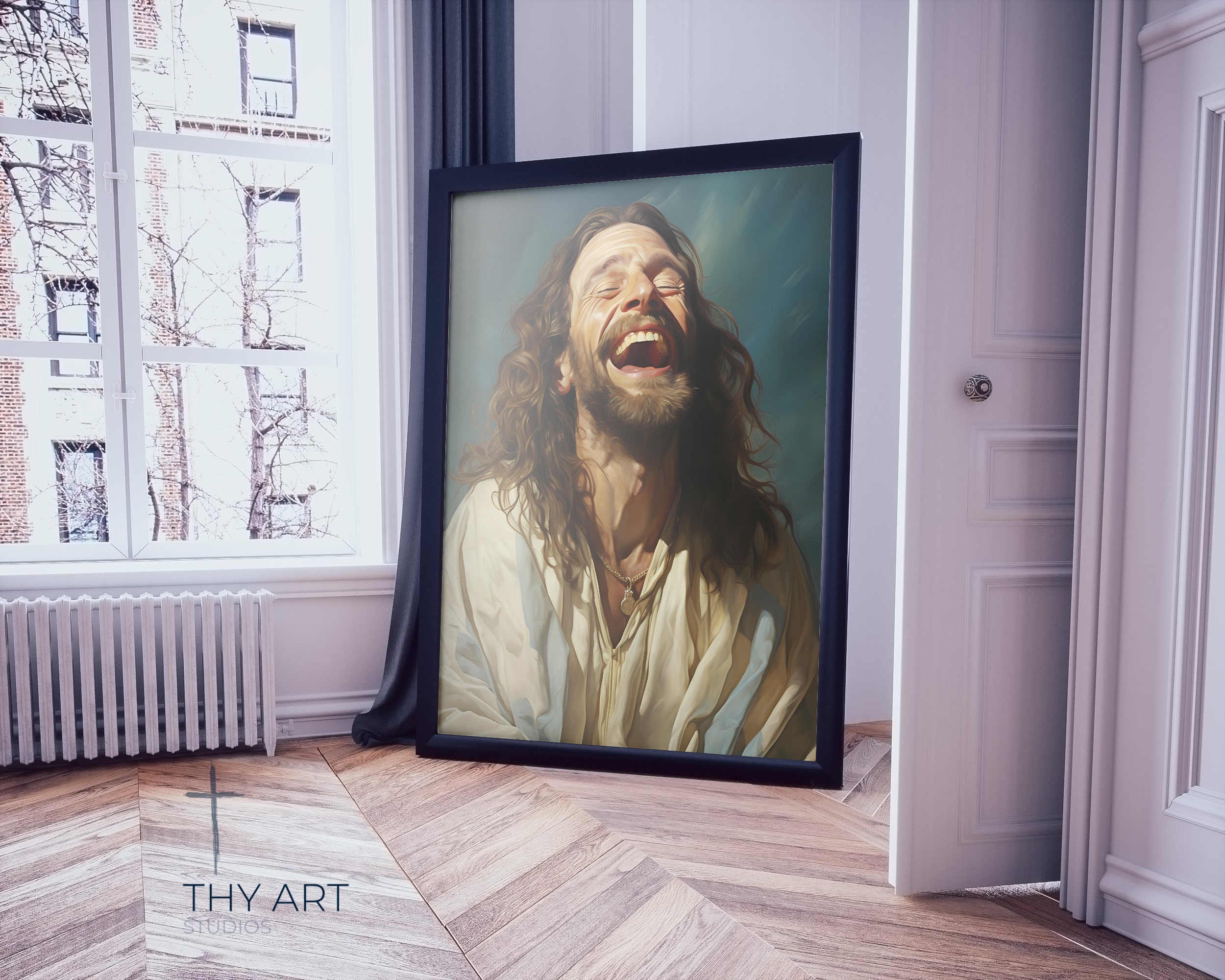Jesus Laughing, Jesus Smiling Painting, Religious Pictures of Jesus ...