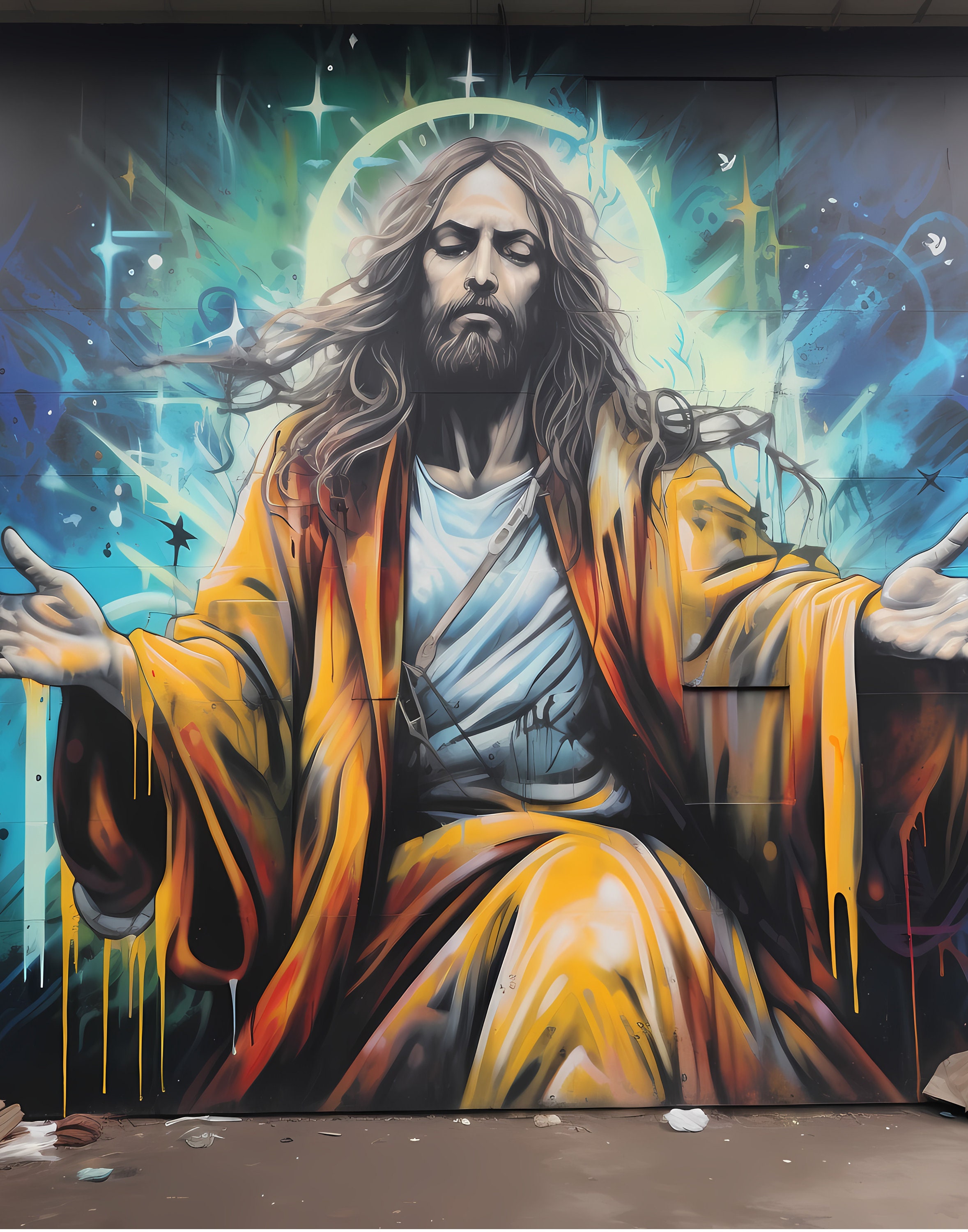 Christian Graffiti Art Christian Wall Art Religious Art - Etsy