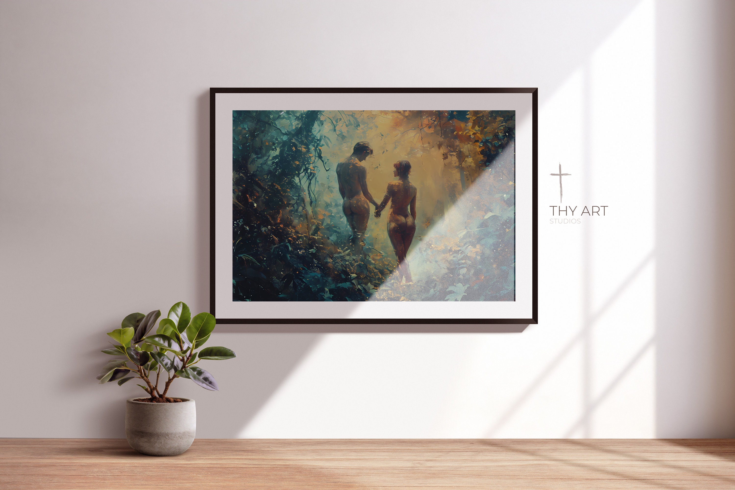 Adam and Eve in the Garden of Eden - Genesis Inspired Ethereal ...