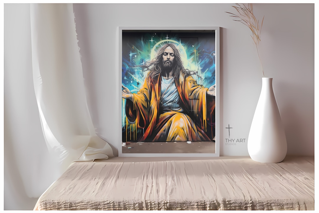 Christian Graffiti Art, Christian Wall Art, Religious Art, Christian ...