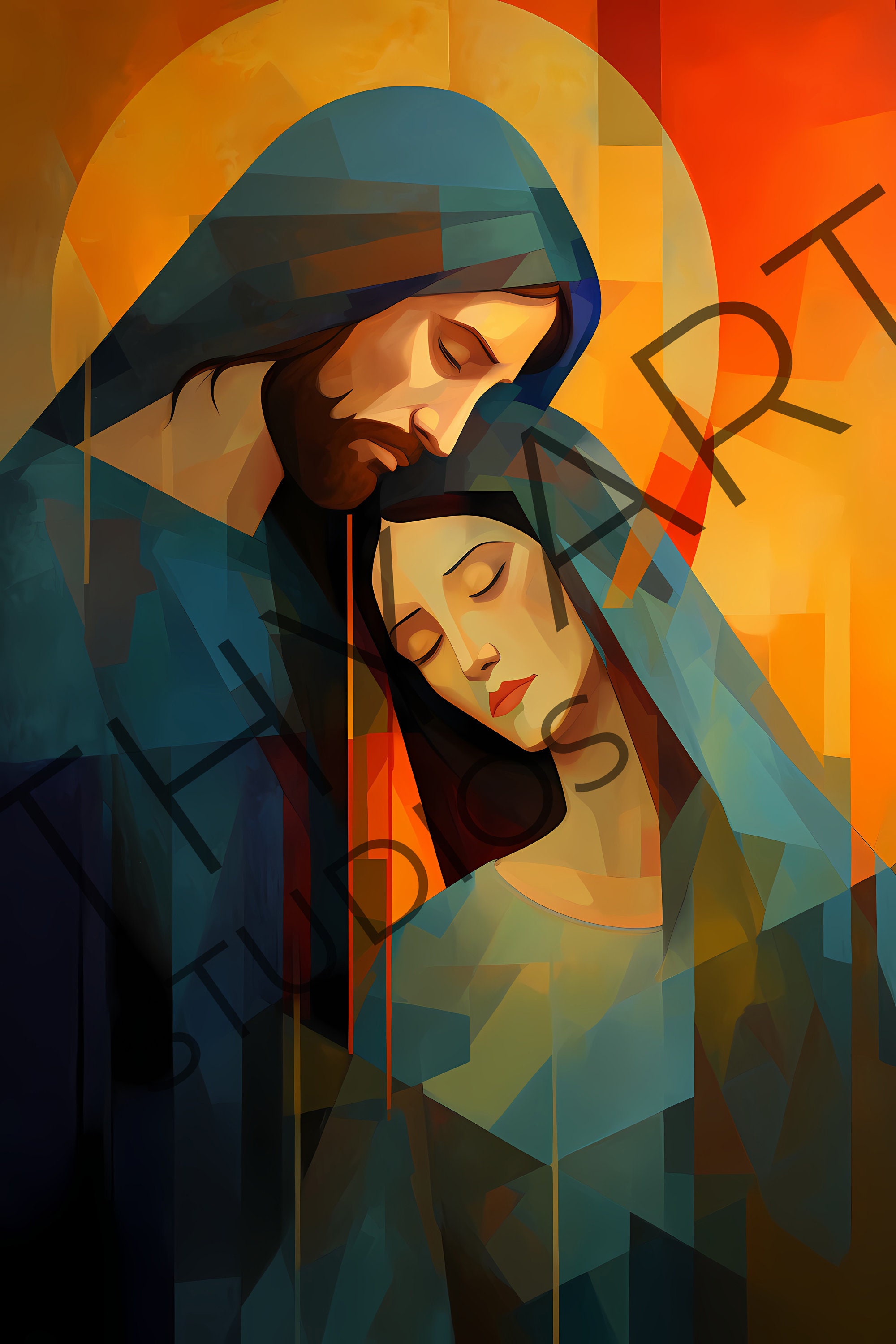 The Story of Mary Magdalene and Jesus, Abstract Artwork, Mary of ...
