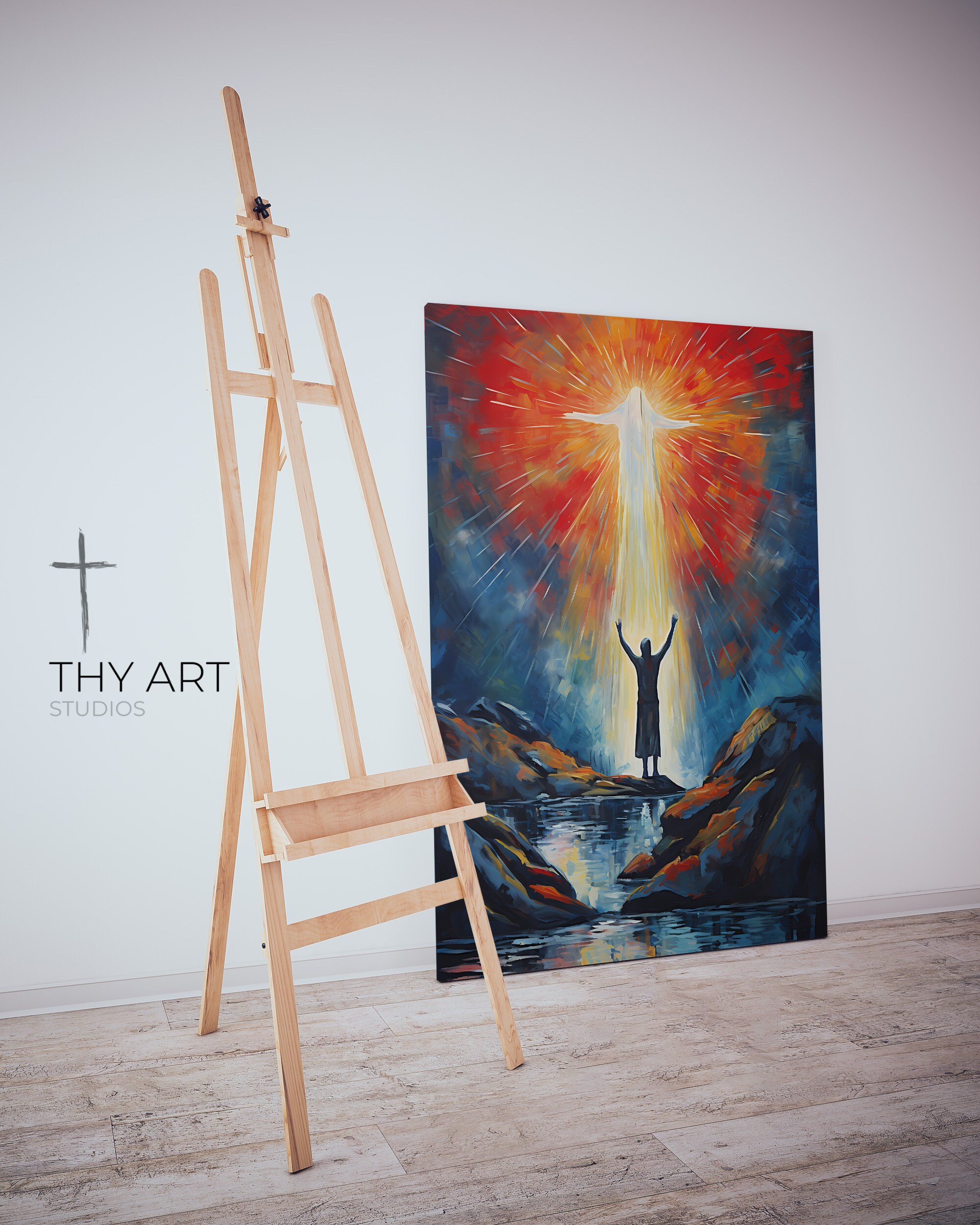 Baptism of Jesus Christ Expressionism Art Print (digital Download) - Etsy