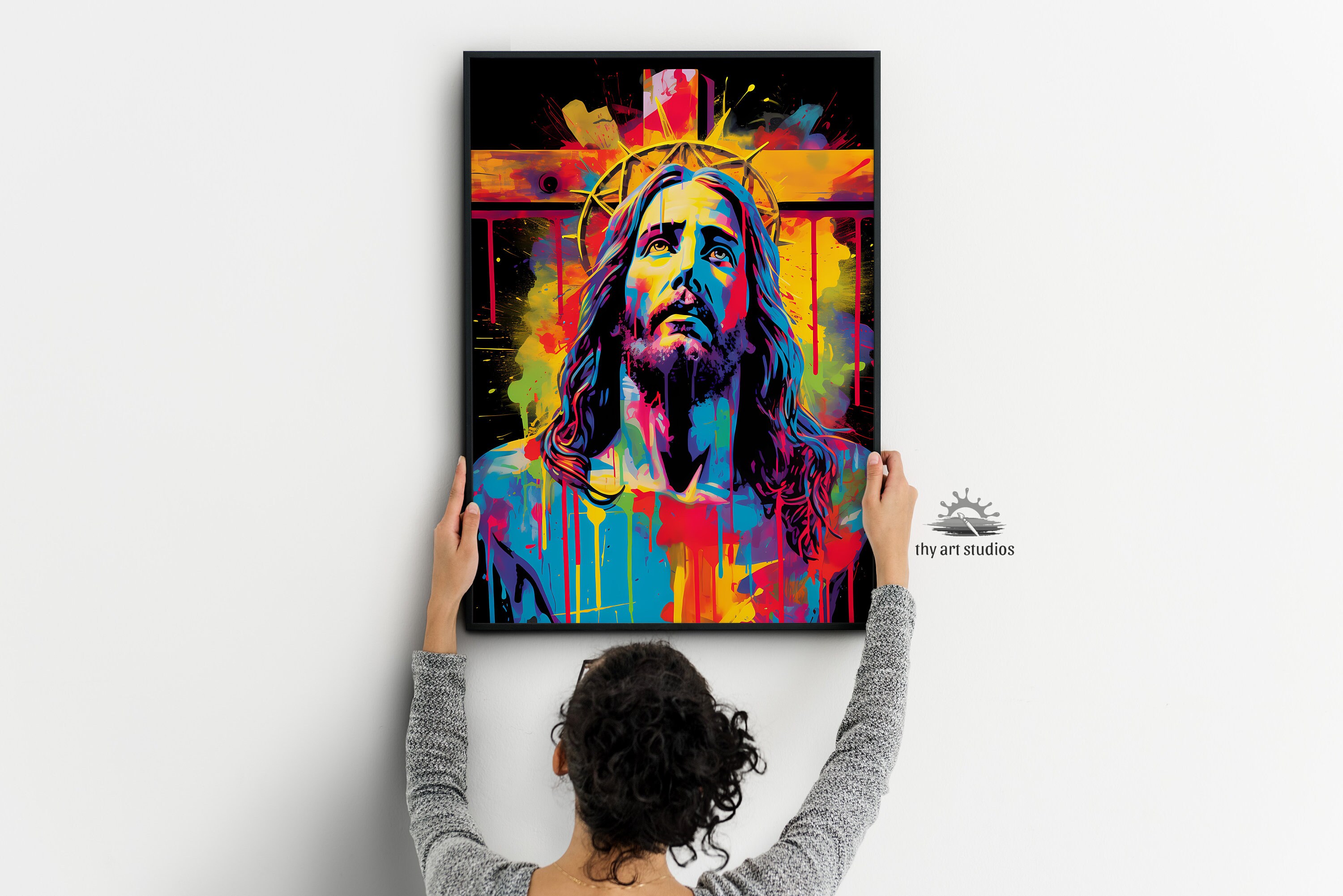 Paintings of Christ Pop Art Style Christian Art Print - Etsy