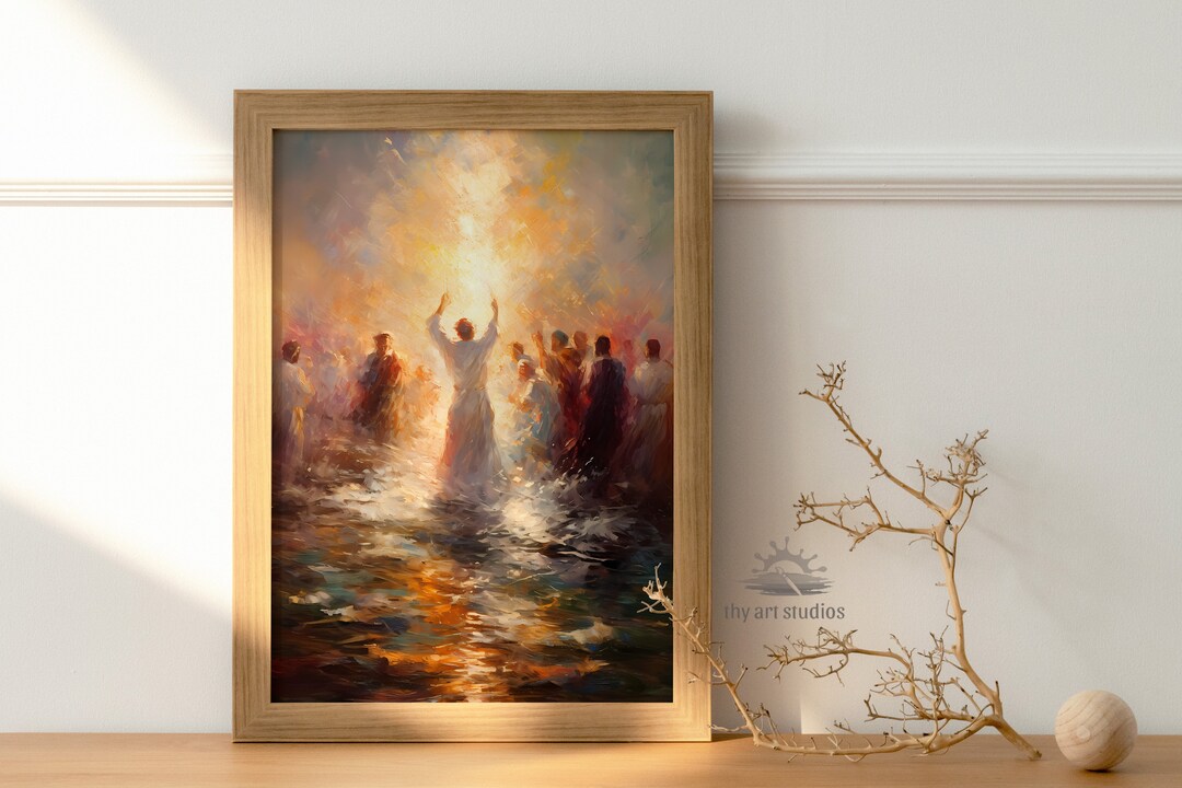 Baptism Art Impressionism Baptism of Jesus Christ Baptism of - Etsy