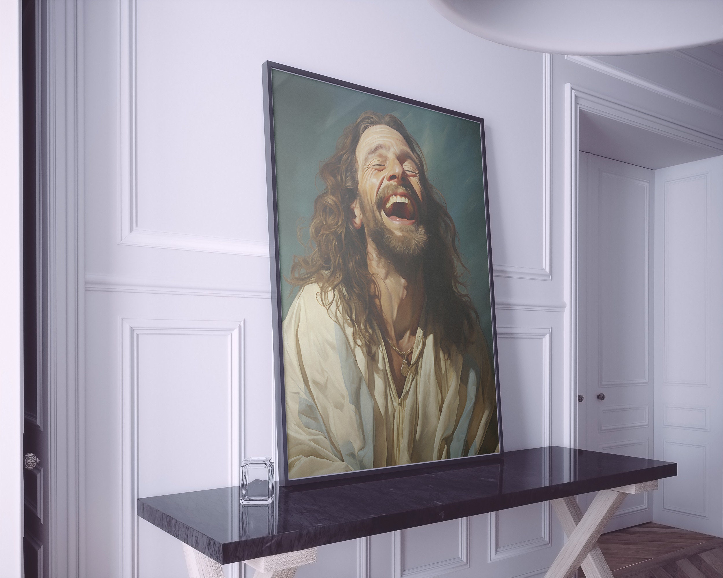 Jesus Laughing Jesus Smiling Painting Religious Pictures of - Etsy