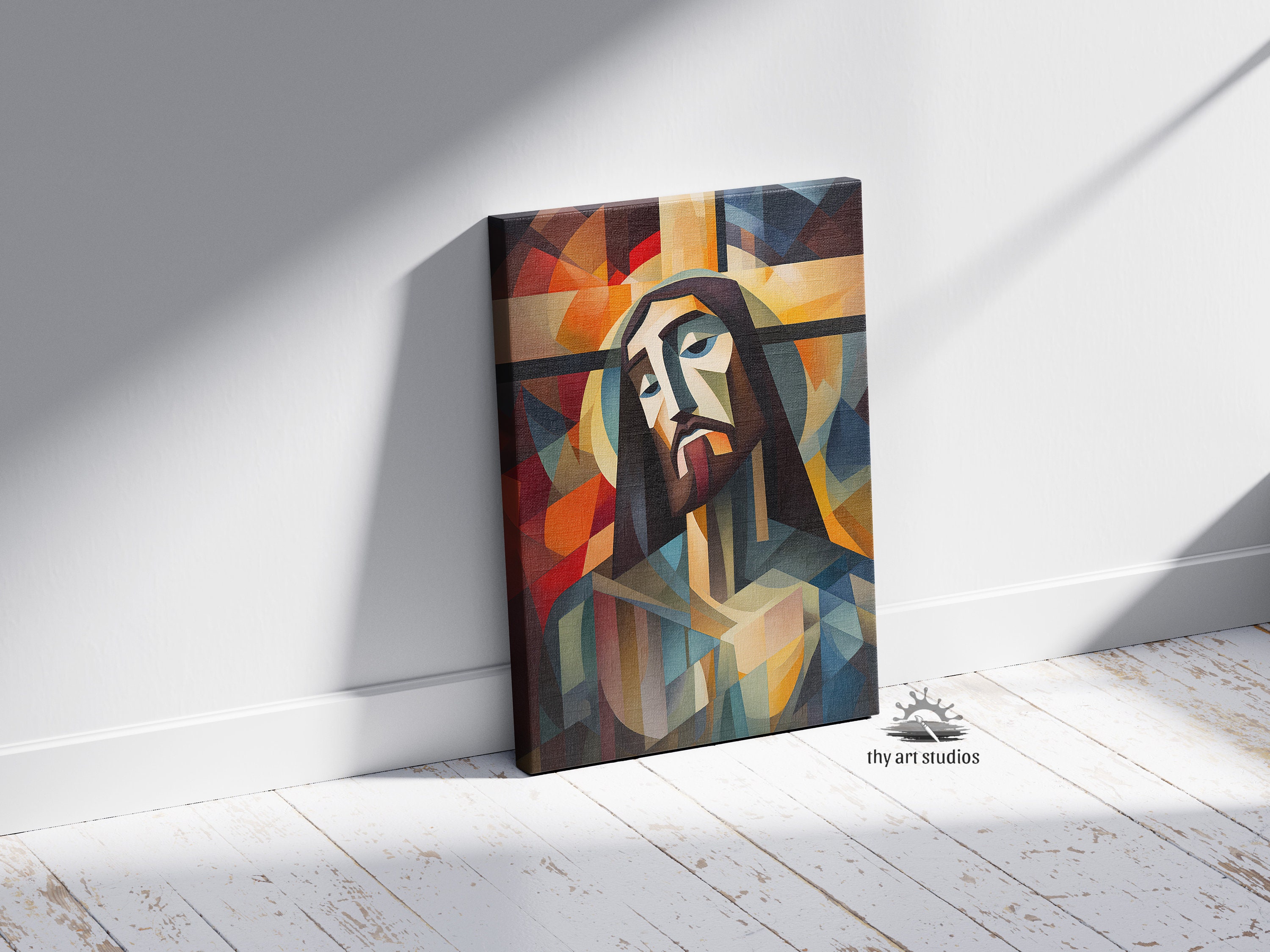 Cubism Jesus Wall Art Jesus Modern Art Jesus Digital Art - Etsy