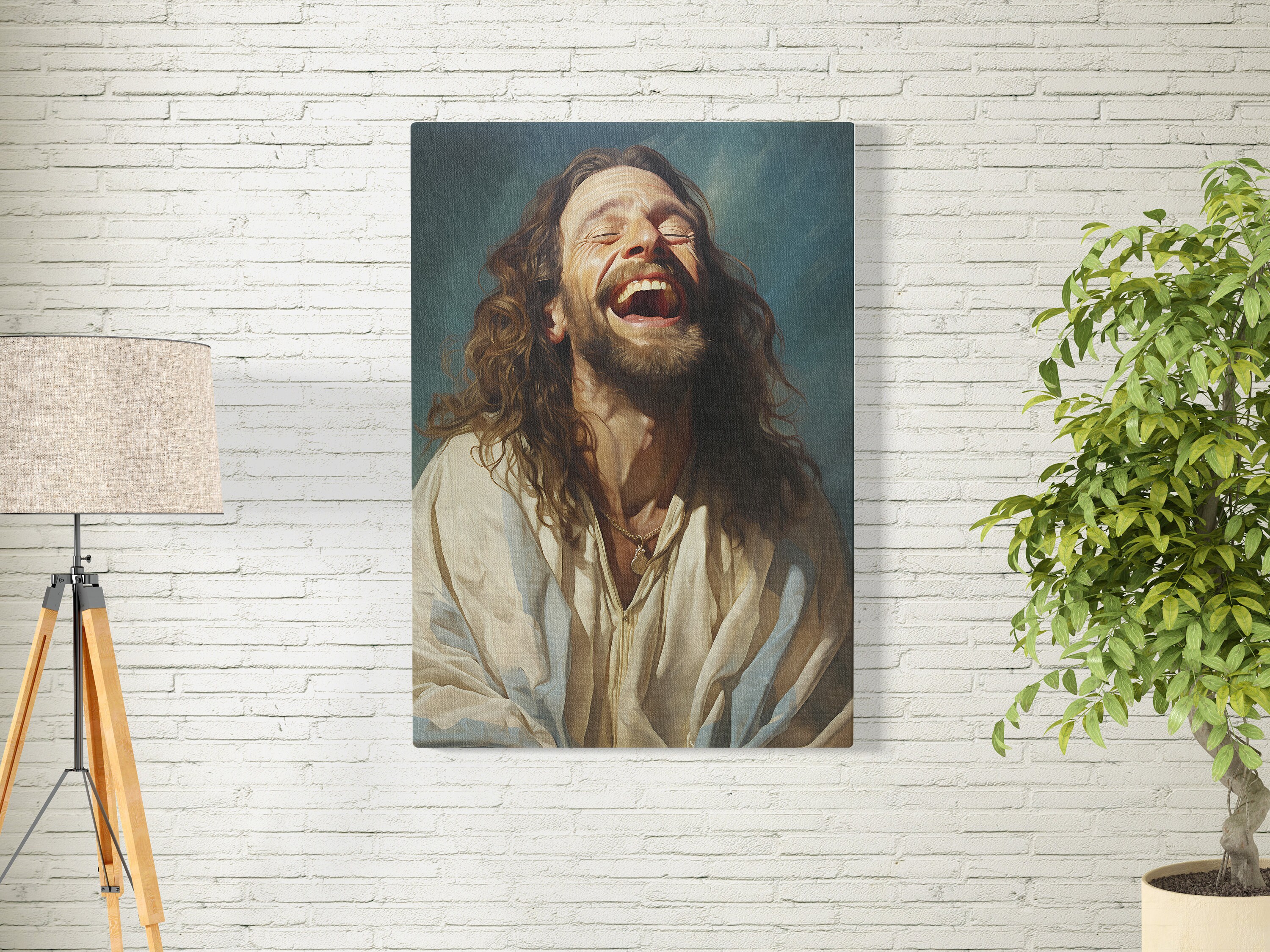 Jesus Laughing Jesus Smiling Painting Religious Pictures of - Etsy