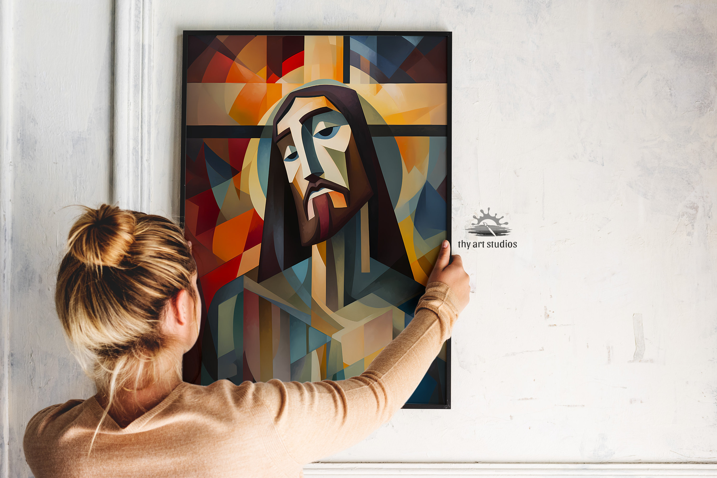 Cubism Jesus Wall Art Jesus Modern Art Jesus Digital Art - Etsy