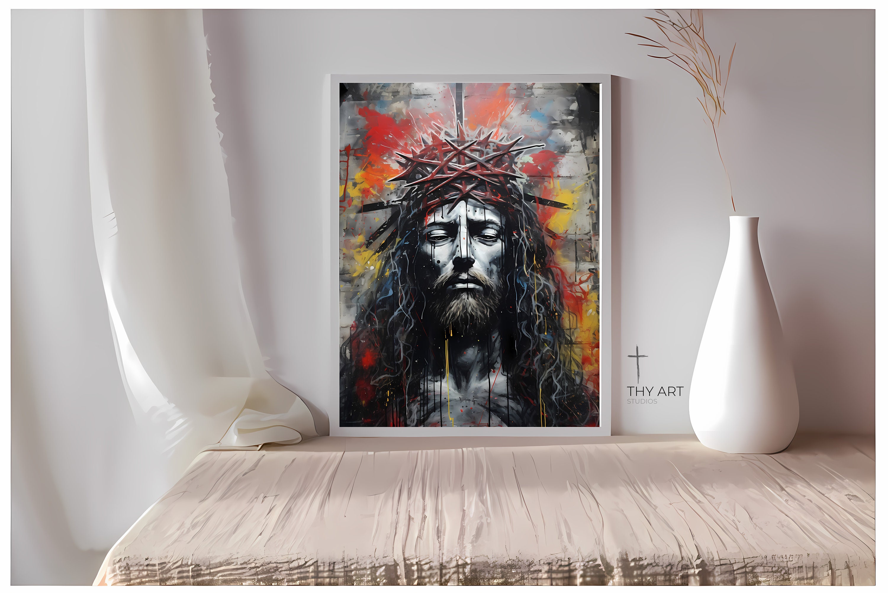 Jesus Painting Graffiti Jesus Art Jesus Christ Art Picture - Etsy