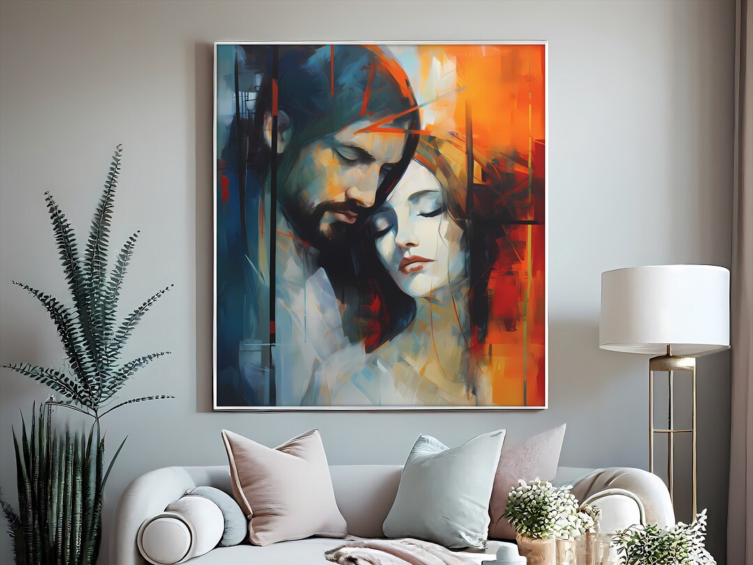 Mary With Jesus Abstract Painting Mary Magdalene Art Mary - Etsy