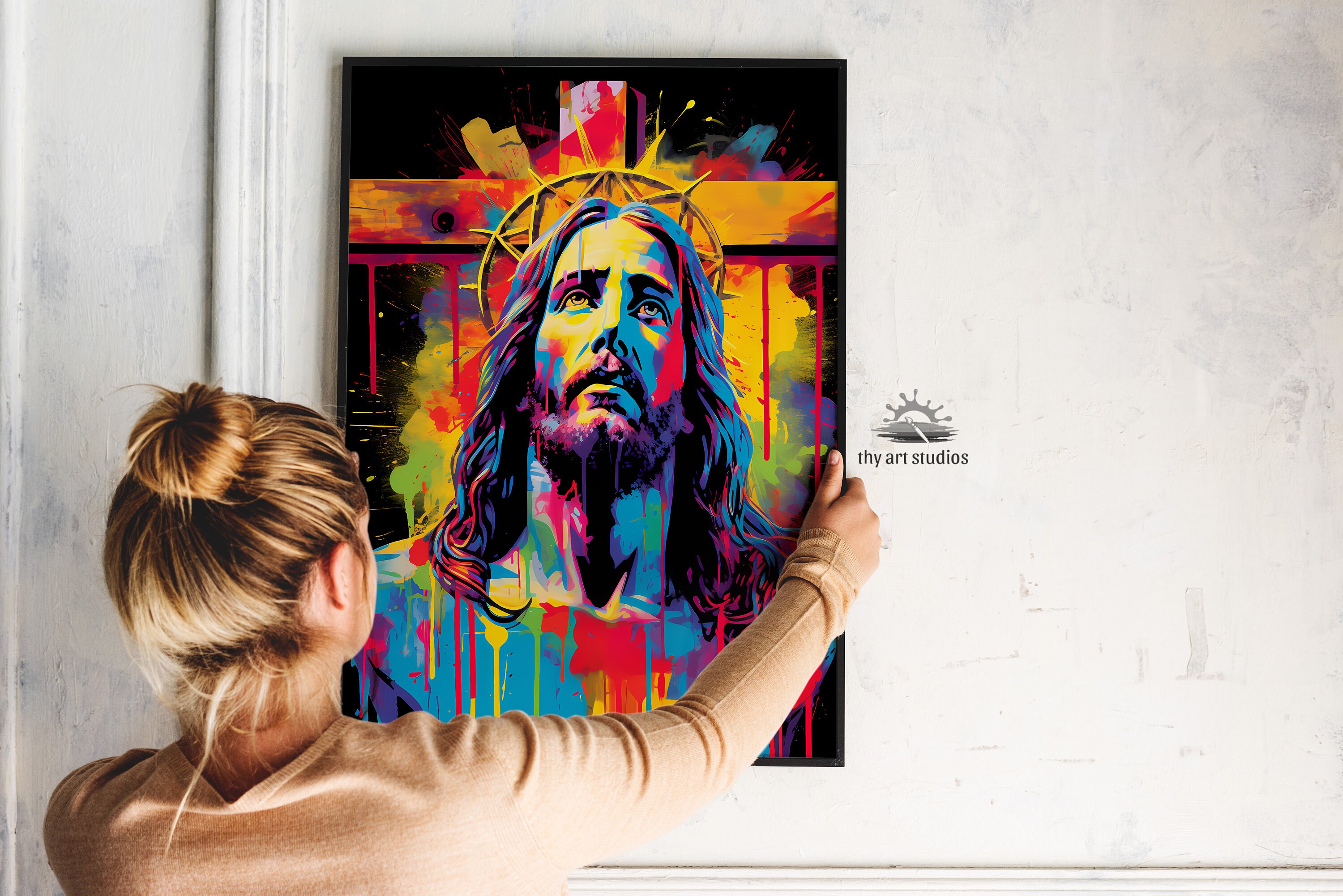 Paintings of Christ Pop Art Style Christian Art Print - Etsy