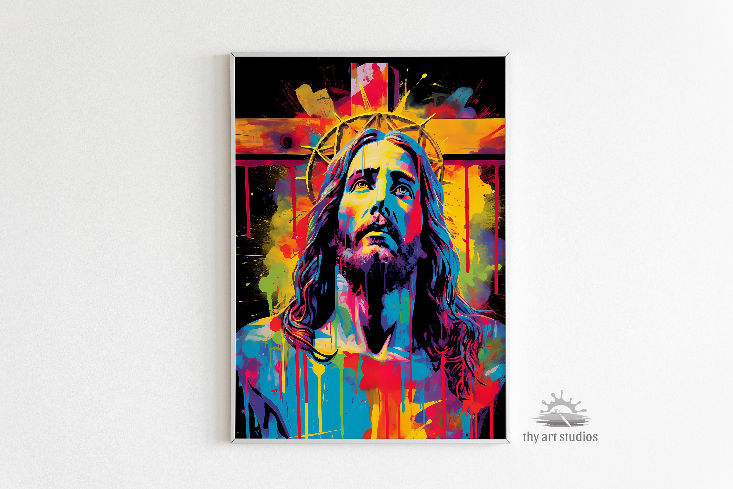 Paintings of Christ Pop Art Style Christian Art Print - Etsy
