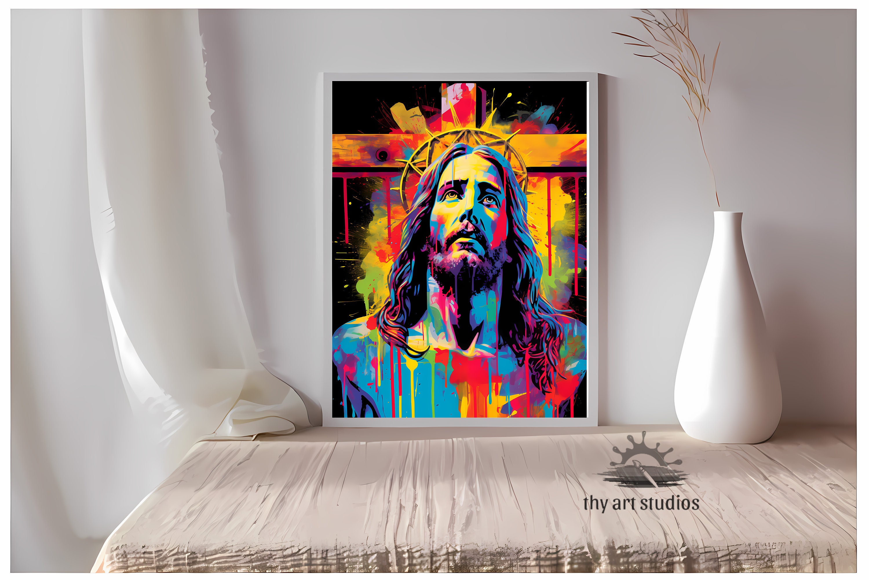 Paintings of Christ Pop Art Style Christian Art Print - Etsy