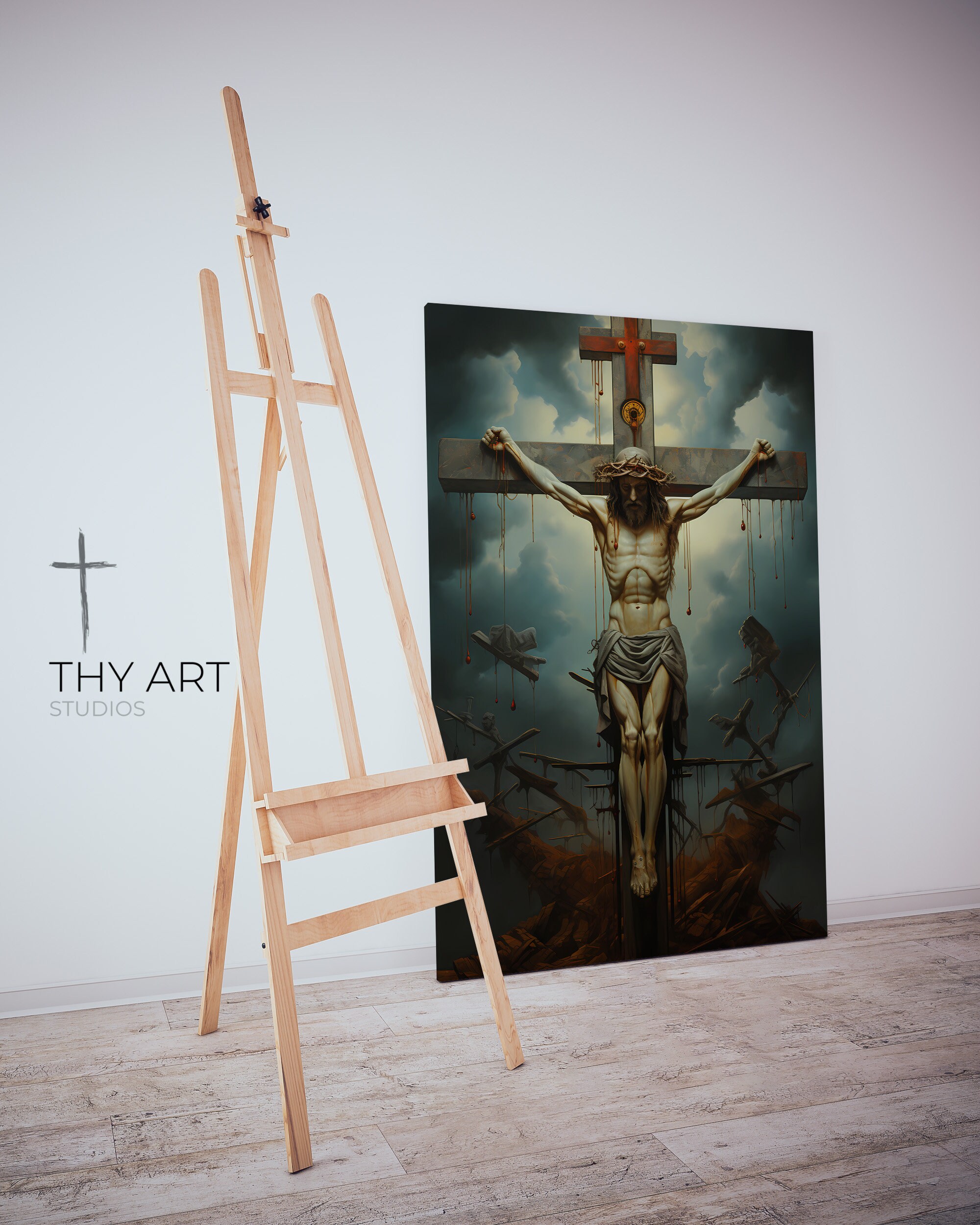 Crucifixion of Jesus Surrealist Art Print (digital Download) - Etsy