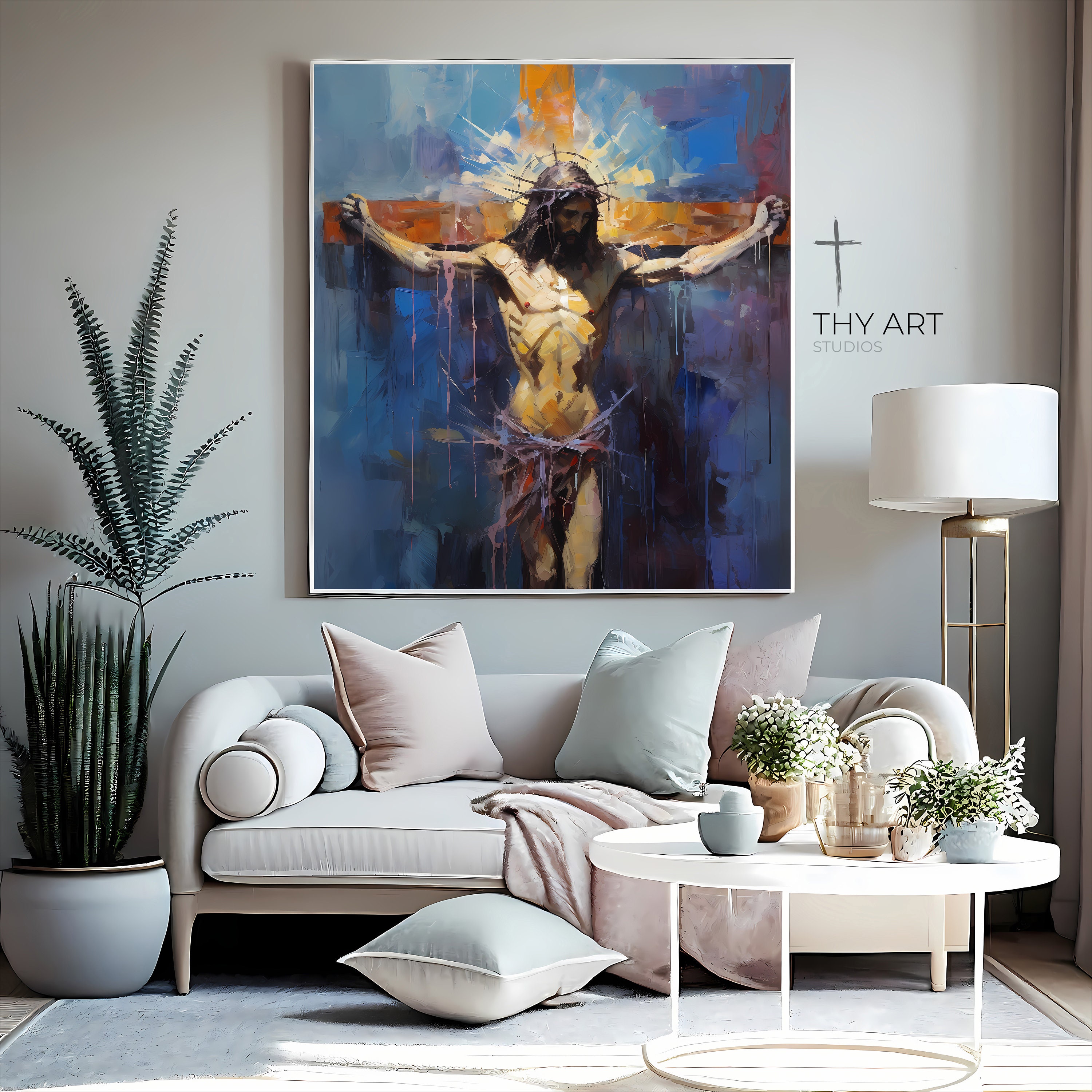The Crucifixion of Christ Painting, Impressionism, Cross, Crucifix ...