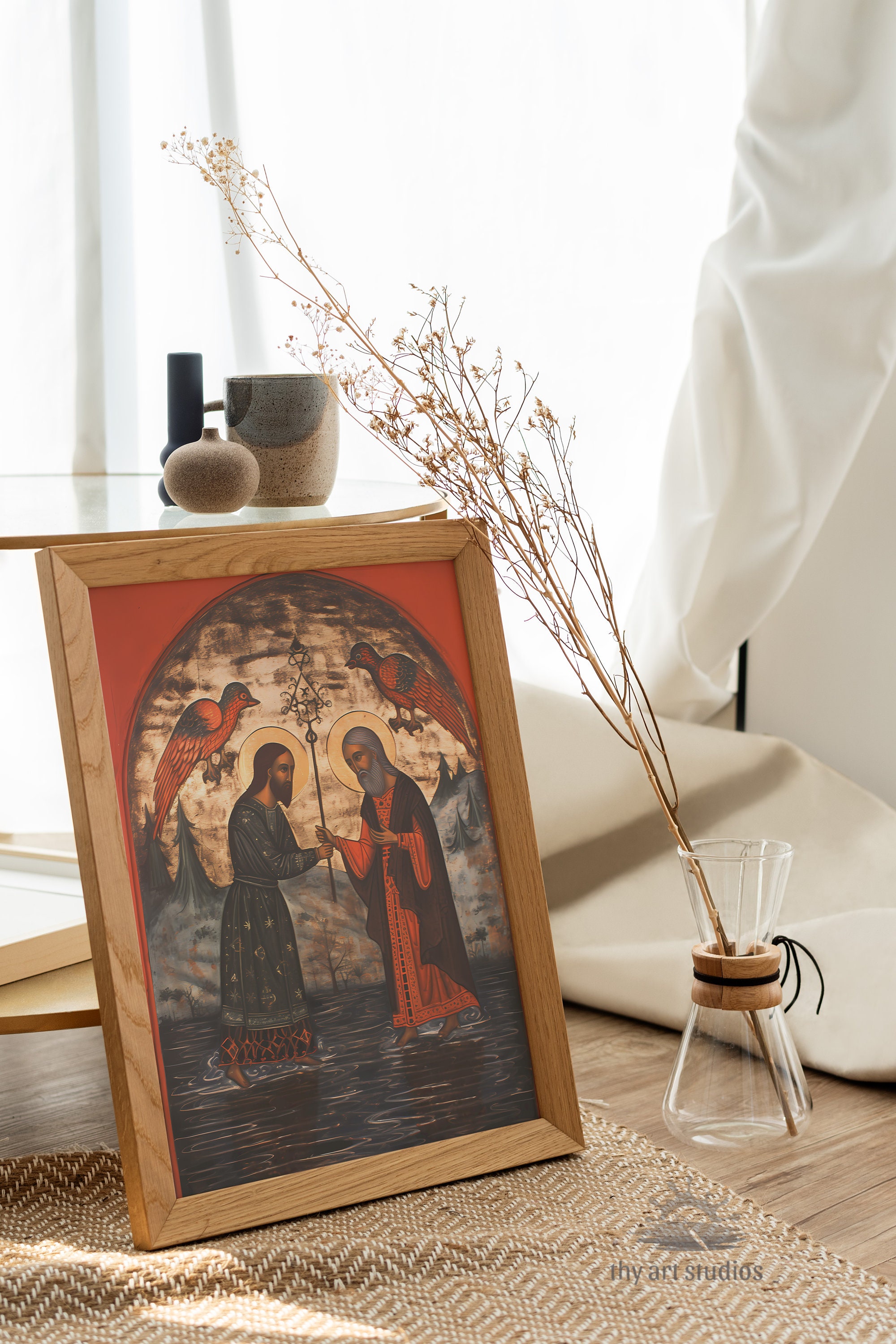 Baptism Painting Early Christian Artwork Jesus Baptism - Etsy