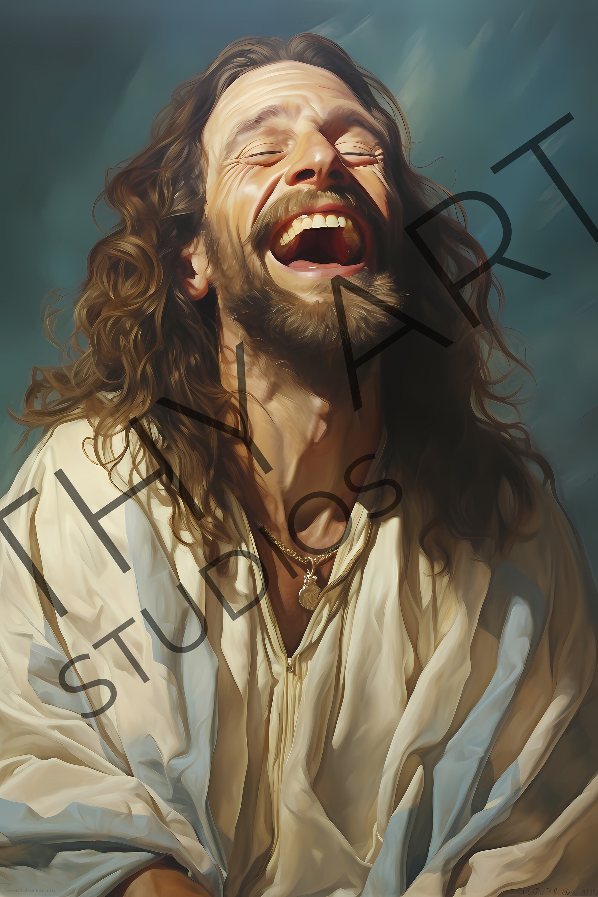Jesus Laughing, Jesus Smiling Painting, Religious Pictures of Jesus ...