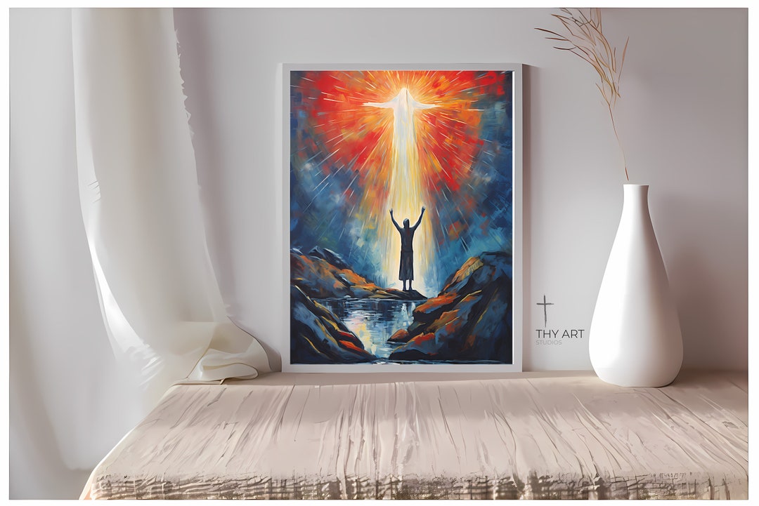 The Baptism of Jesus Christ, Expressionism, Christian Artwork ...
