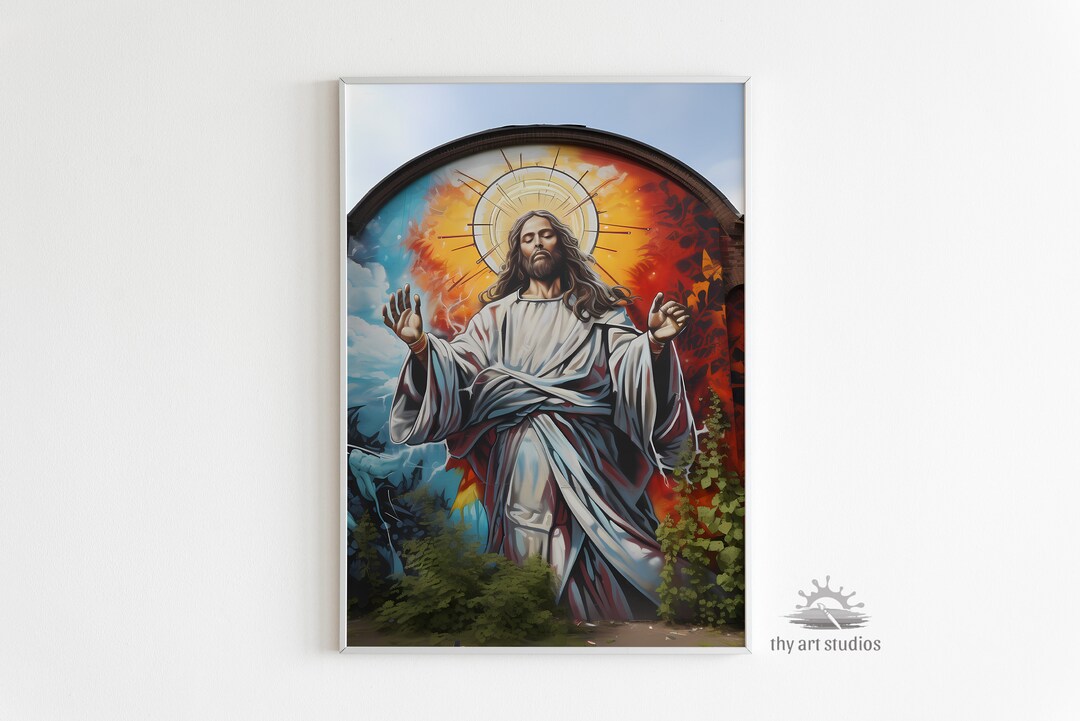 Christian Graffiti Art Graffiti Jesus Painting Modern - Etsy