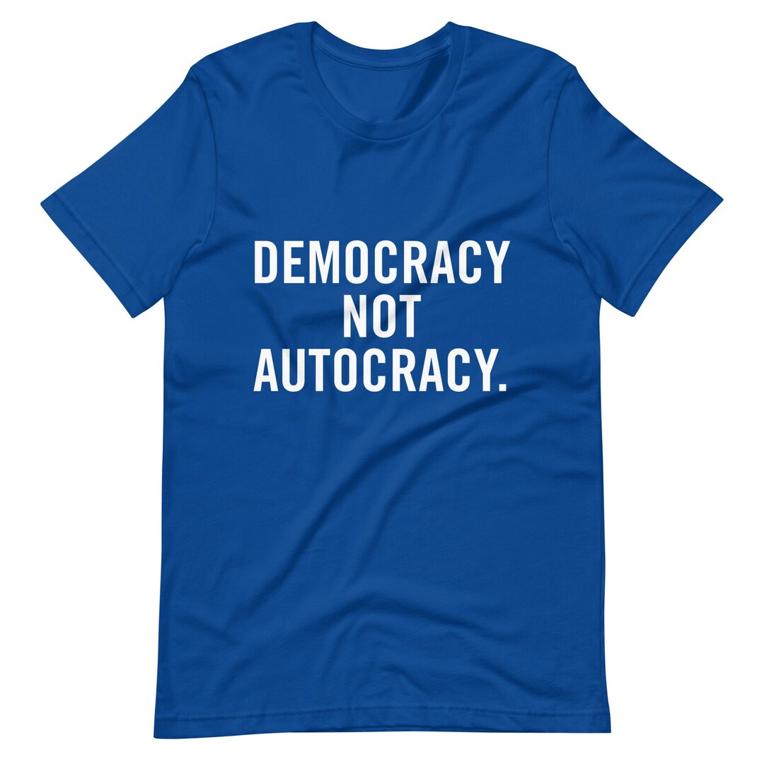 Democracy T-shirt Blue - Etsy