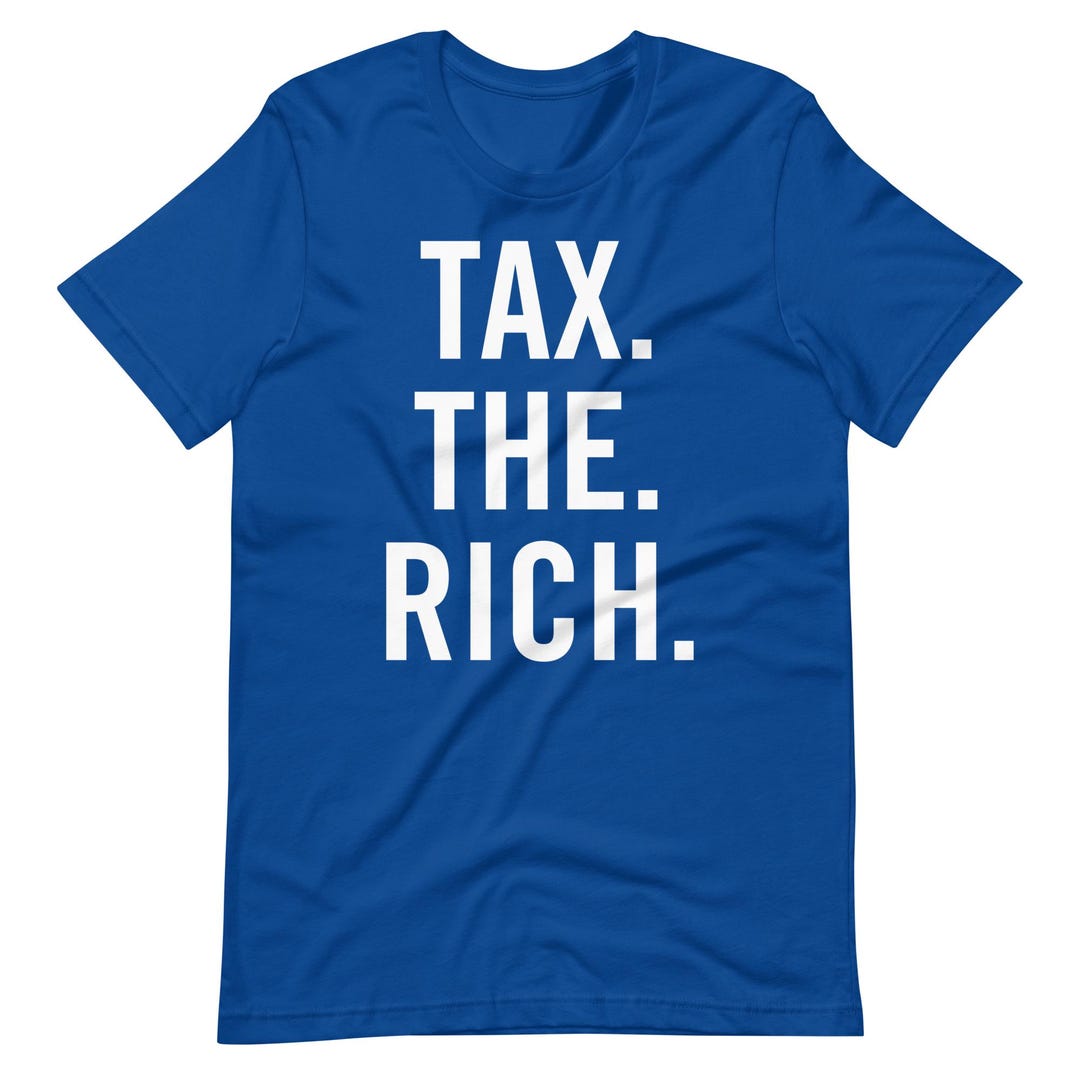 Tax the Rich T-shirt Blue - Etsy