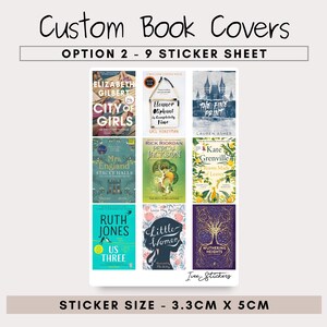Custom Book Covers Sticker Sheet - Etsy