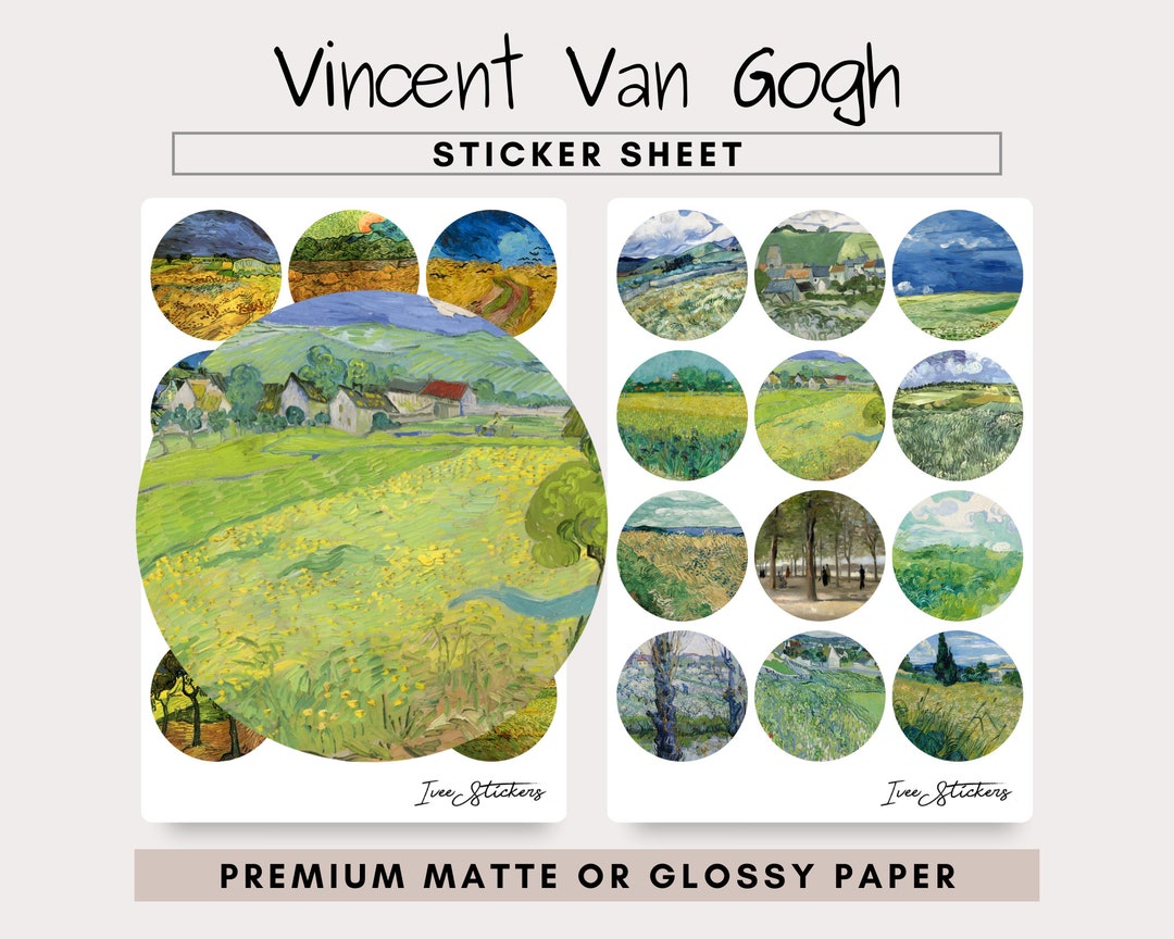 Vincent Van Gogh Sticker Sheet Famous Art Stickers for Planners ...